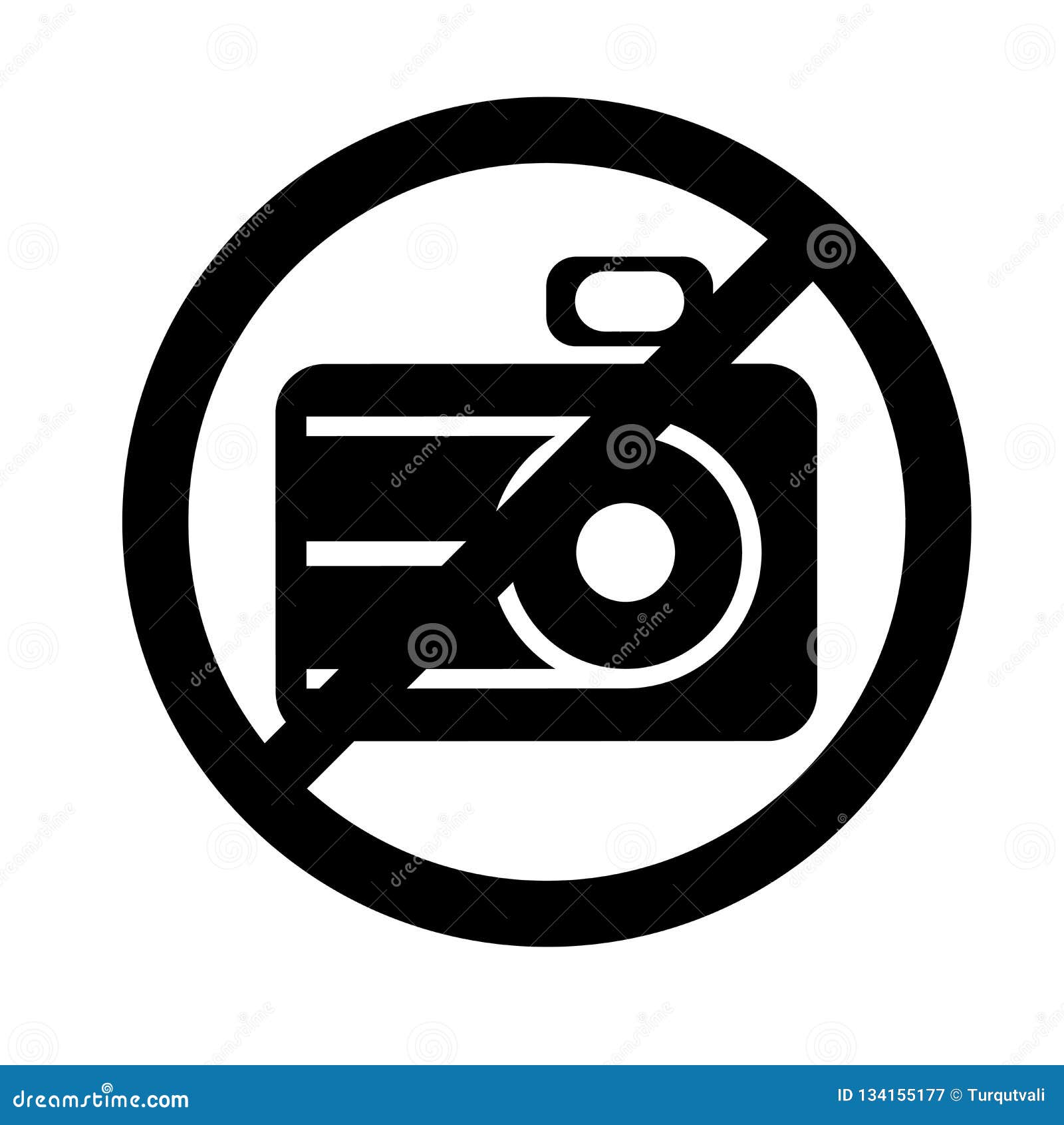 No Camera Icon Vector Sign and Symbol Isolated on White Background, No ...
