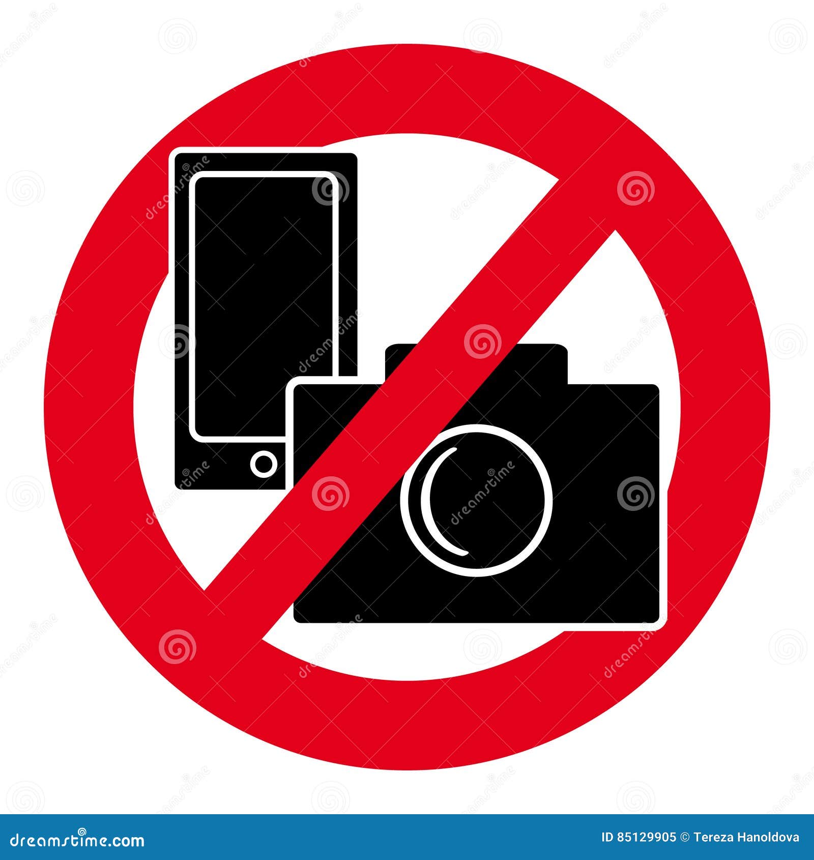 Clipart no camera sign