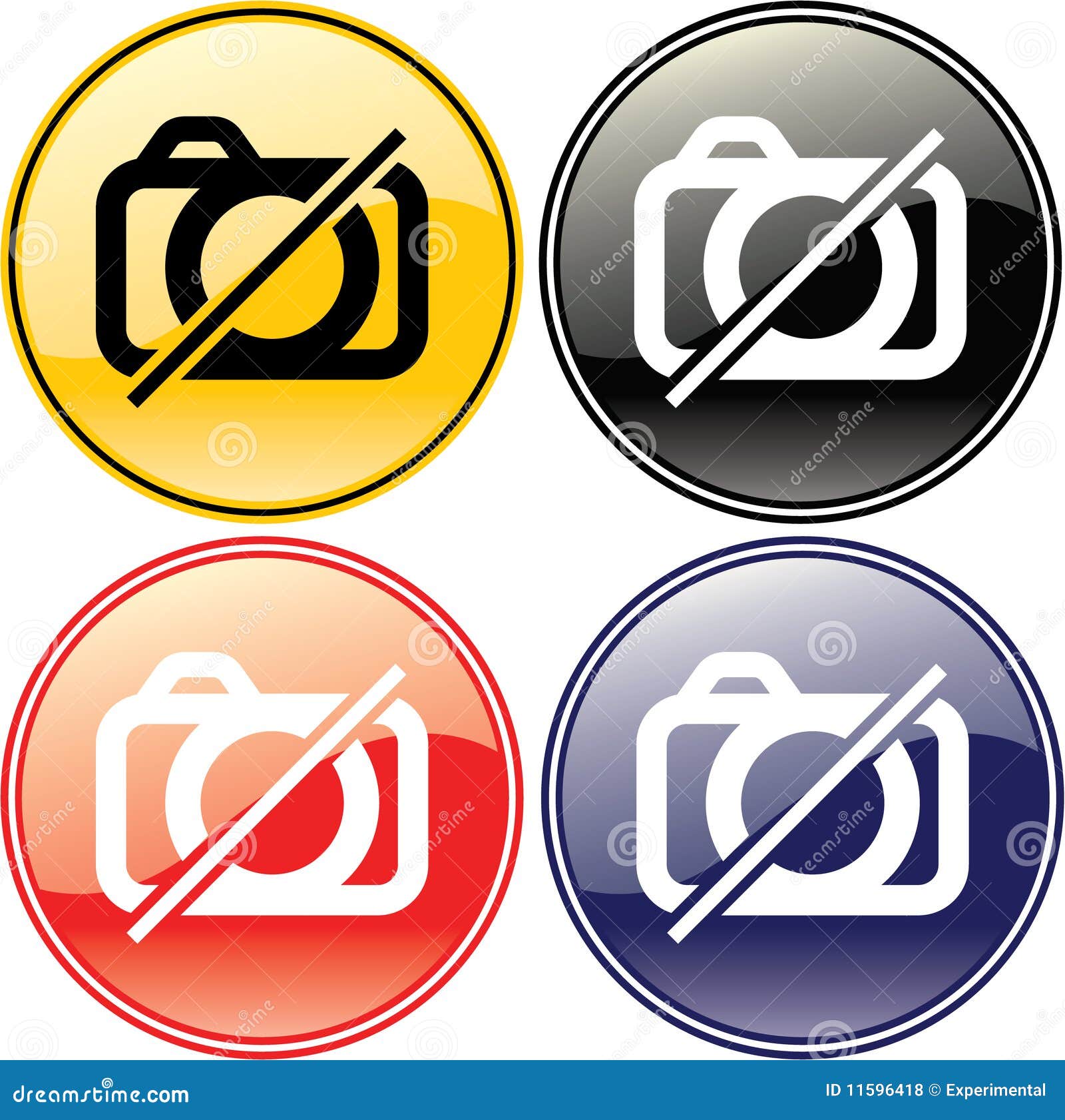 No Camera Picture Allowed Label Sign Symbol Stock Vector - Illustration ...