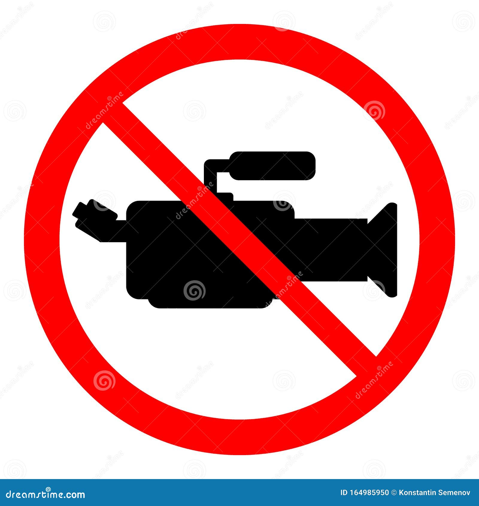 No camera sign stock illustration. Illustration of interdiction - 164985950