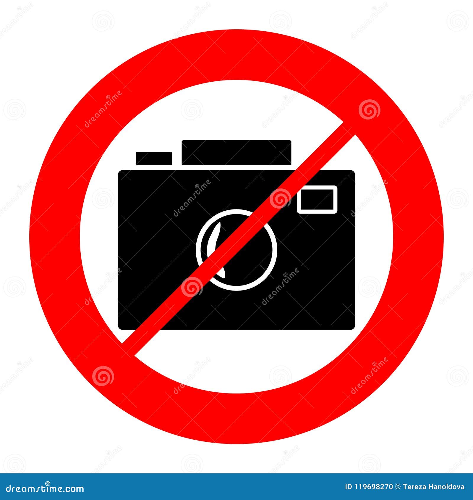 No Camera Symbol on White Background Stock Vector - Illustration of ...