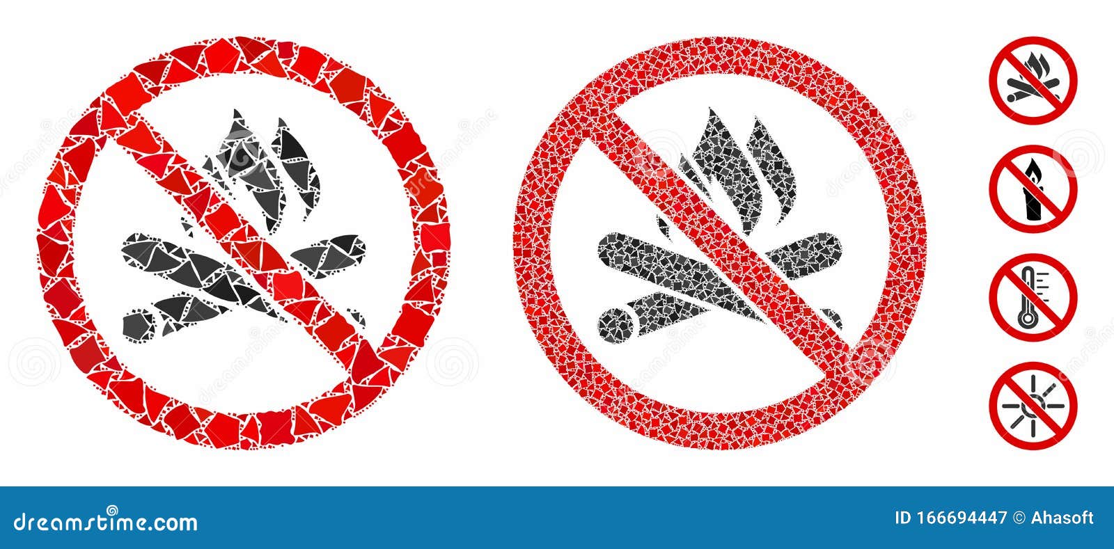 No Campfire Composition Icon of Tuberous Pieces Stock Vector ...