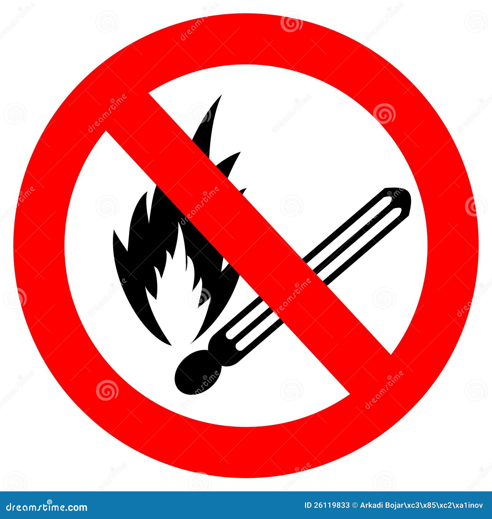 No campfire sign stock vector. Illustration of danger - 26119833