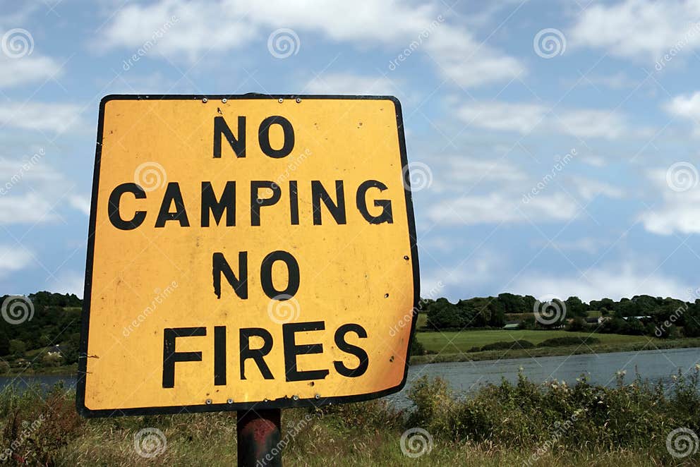 No camping no fires stock photo. Image of danger, blackwater - 10804128