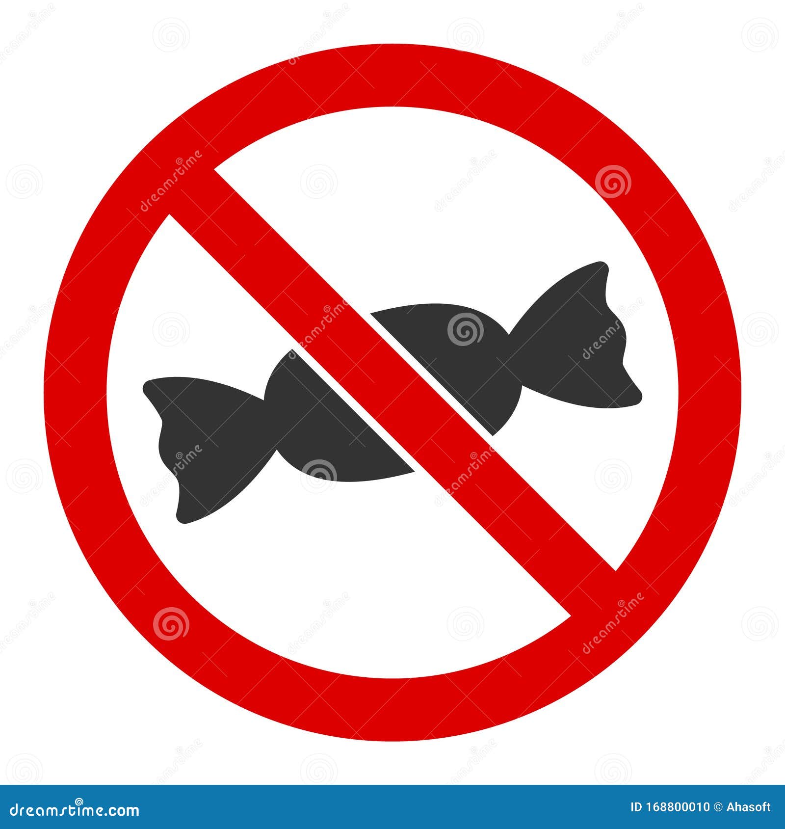 Flat Vector No Candy Icon stock illustration. Illustration of restrict ...
