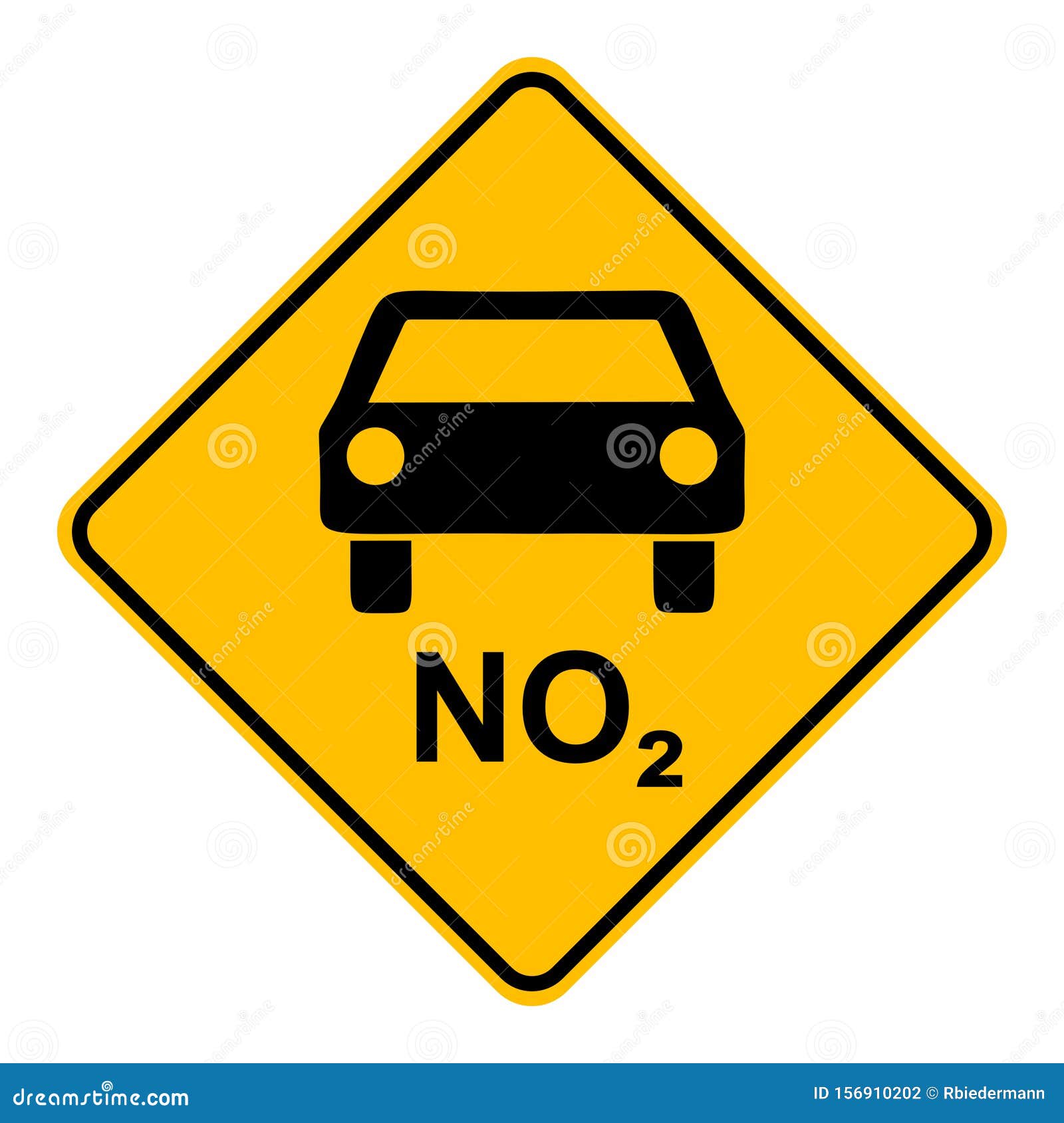 NO2 car and road sign stock vector. Illustration of icon - 156910202