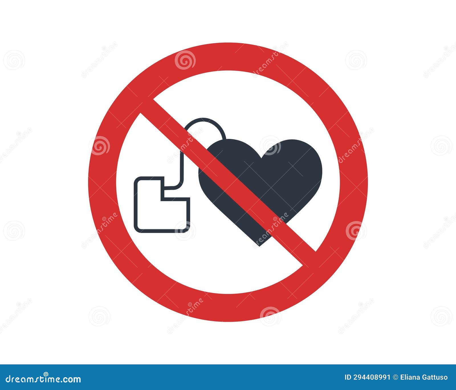 No Cardiac Pacemaker Symbol Stock Vector - Illustration of pacemakers ...