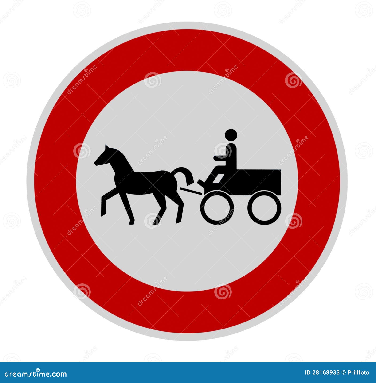 No carriage sign stock image. Image of isolated, road - 28168933