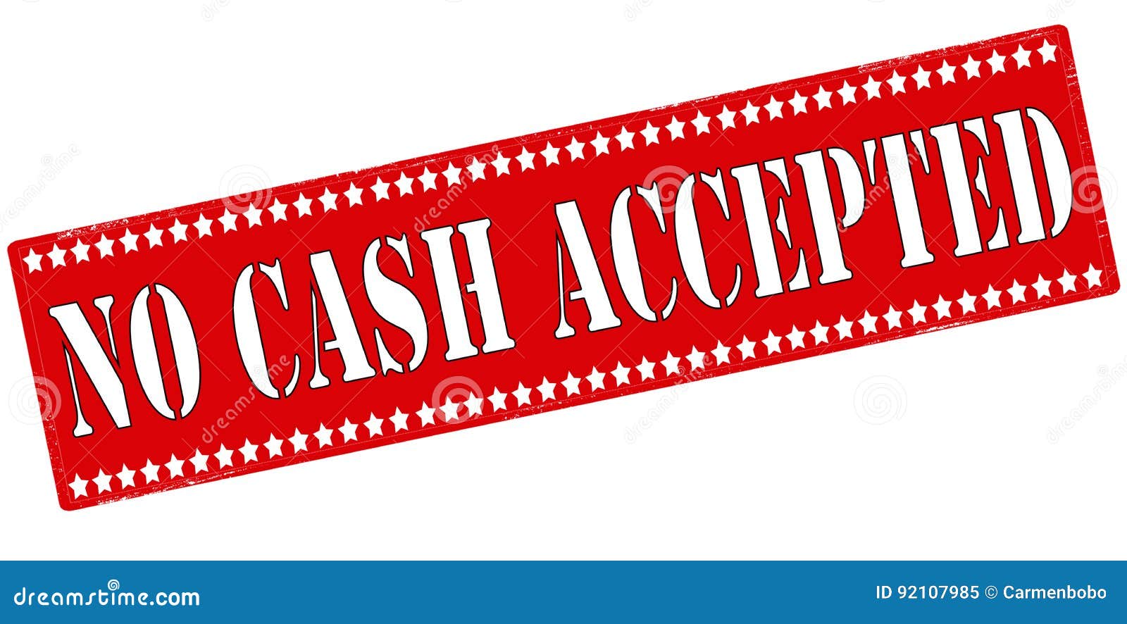 No cash accepted stock illustration. Illustration of nope - 92107985