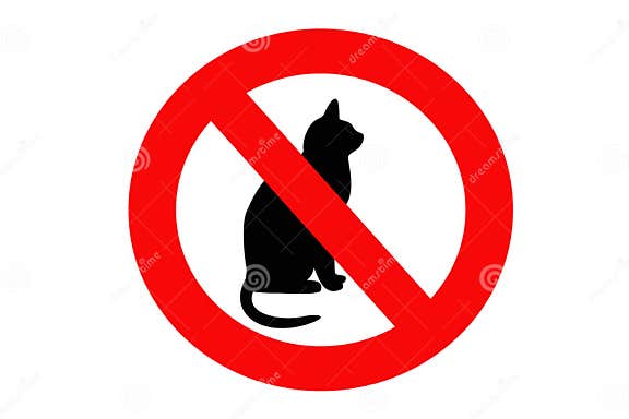 No cat sign stock illustration. Illustration of pets - 10454417