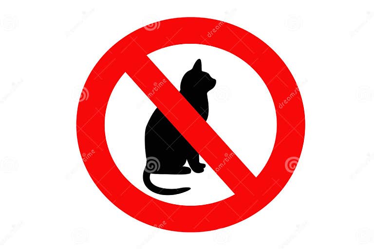 No cat sign stock illustration. Illustration of pets - 10454417