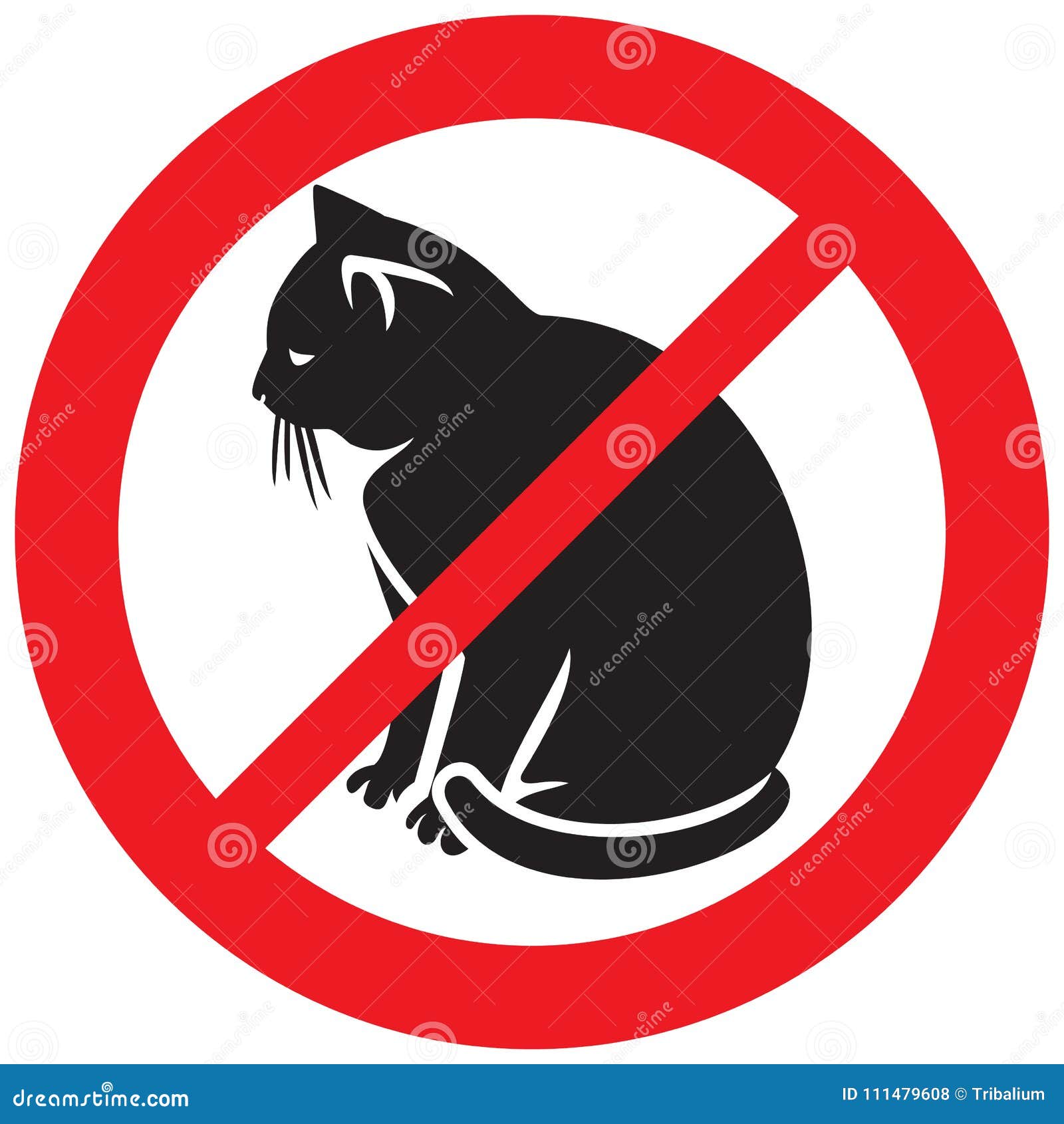 No cats symbol stock vector. Illustration of playful - 111479608