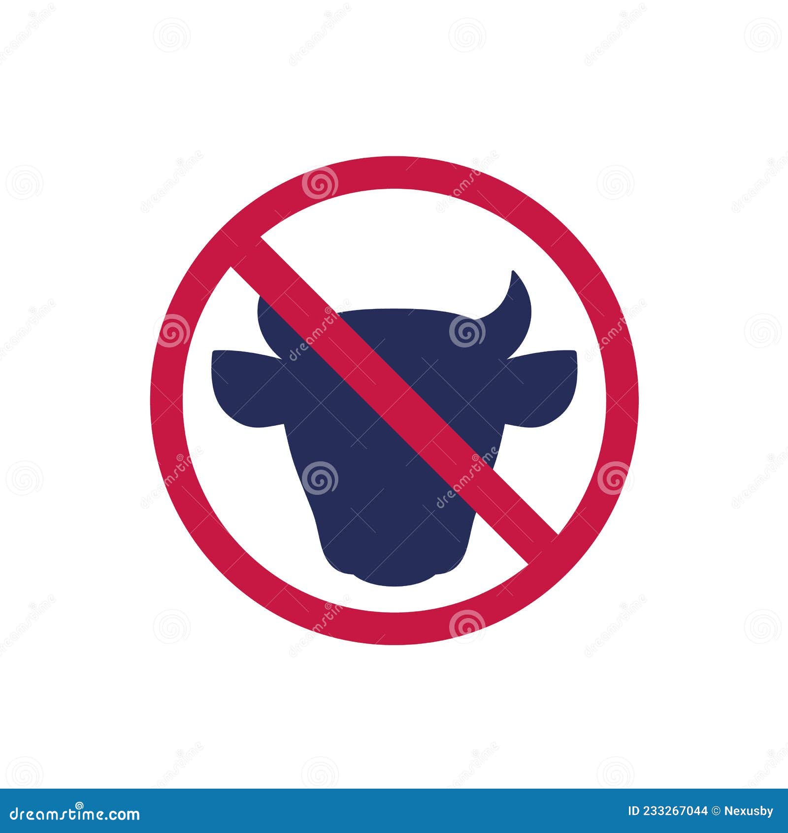 No Cattle and Cows Vector Sign Stock Vector - Illustration of livestock ...