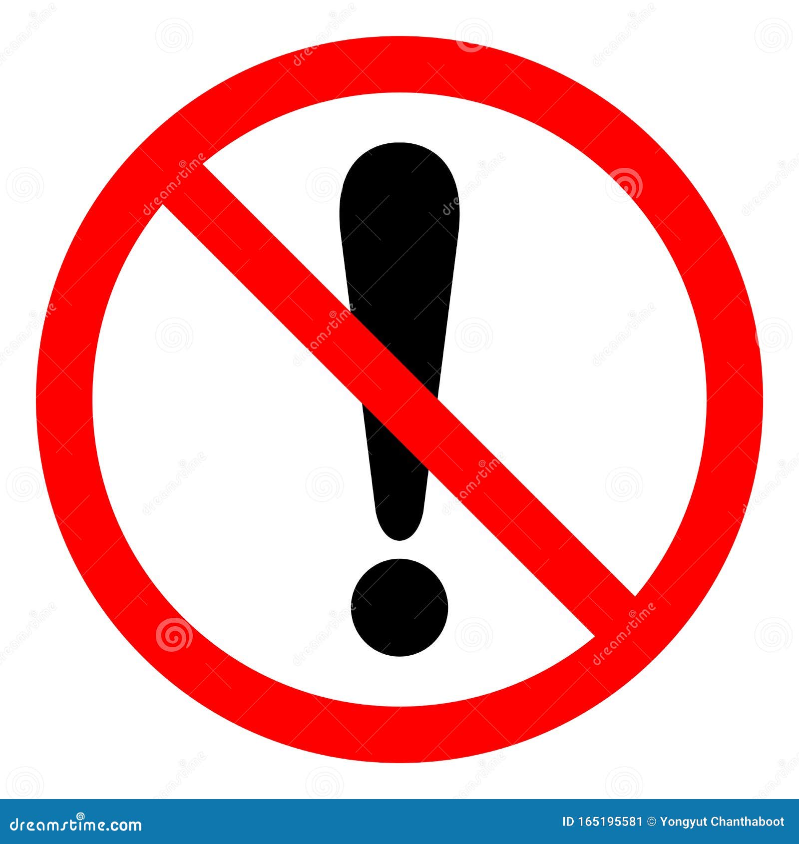 No Caution Red Sign,Vector Illustration, Isolate on White Background ...