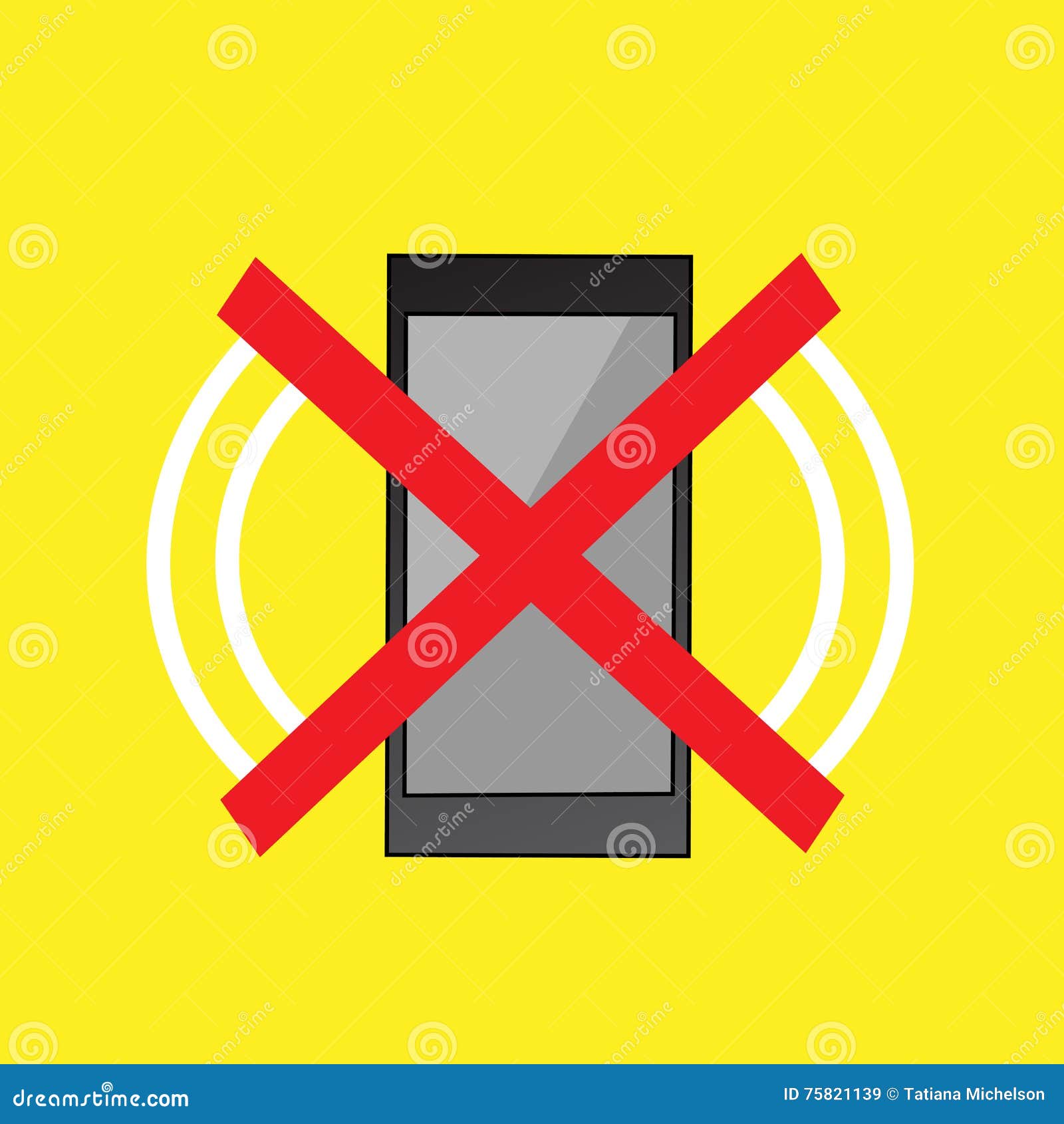 No cell stock vector. Illustration of area, forbidden - 75821139