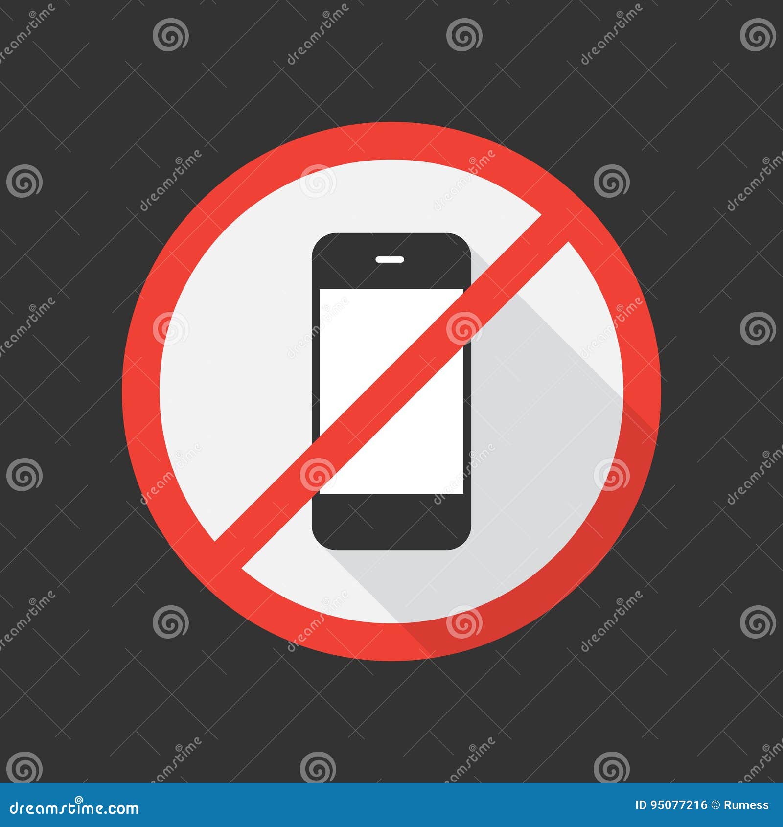 No cell phone icon stock vector. Illustration of technology - 95077216