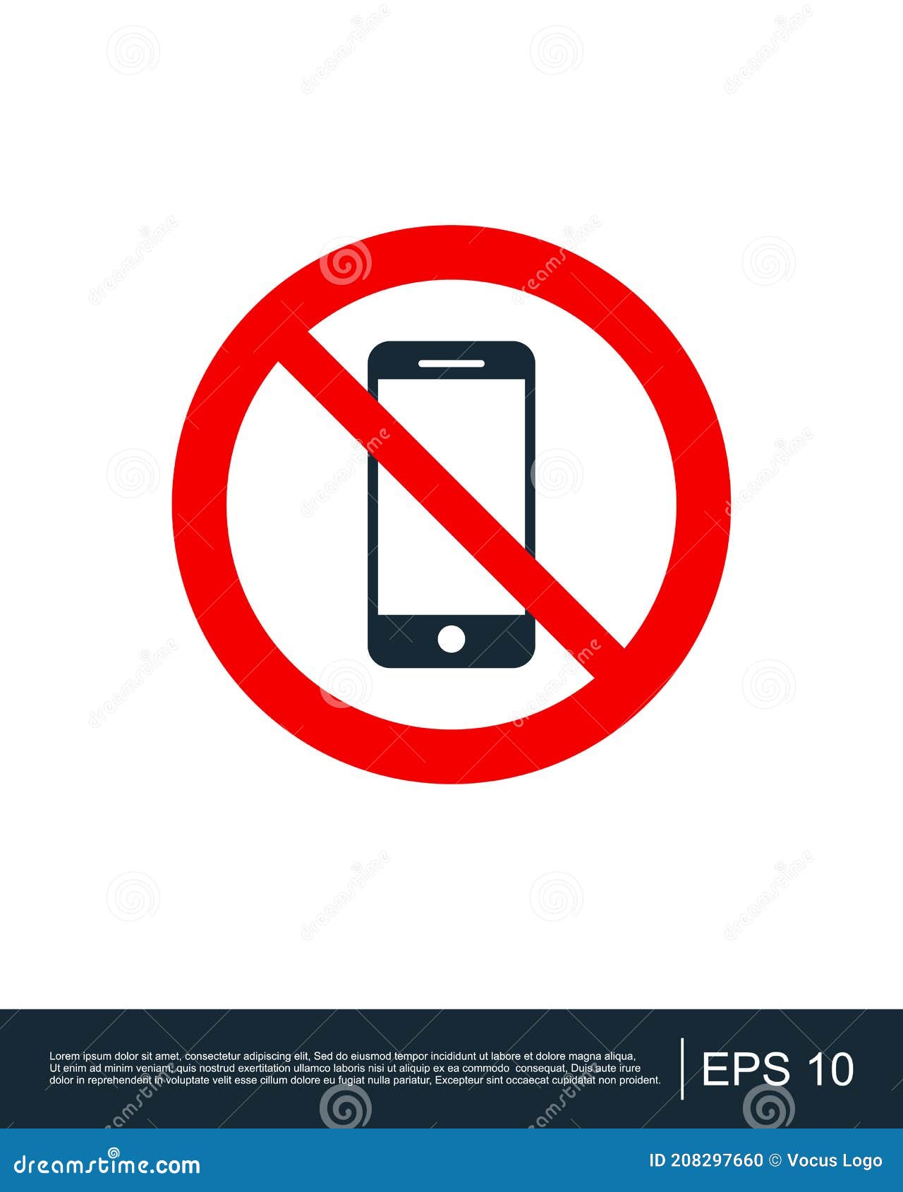 No Cell Phone Zone, Icon, Logo, Vector Stock Vector - Illustration of ...