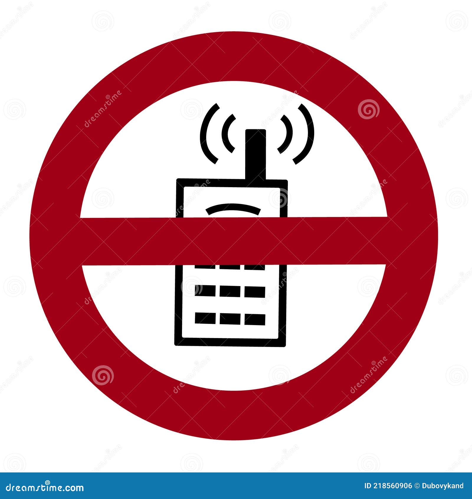 No Cell Phones Sign Icon in Creative Vector Design Stock Photo - Image ...