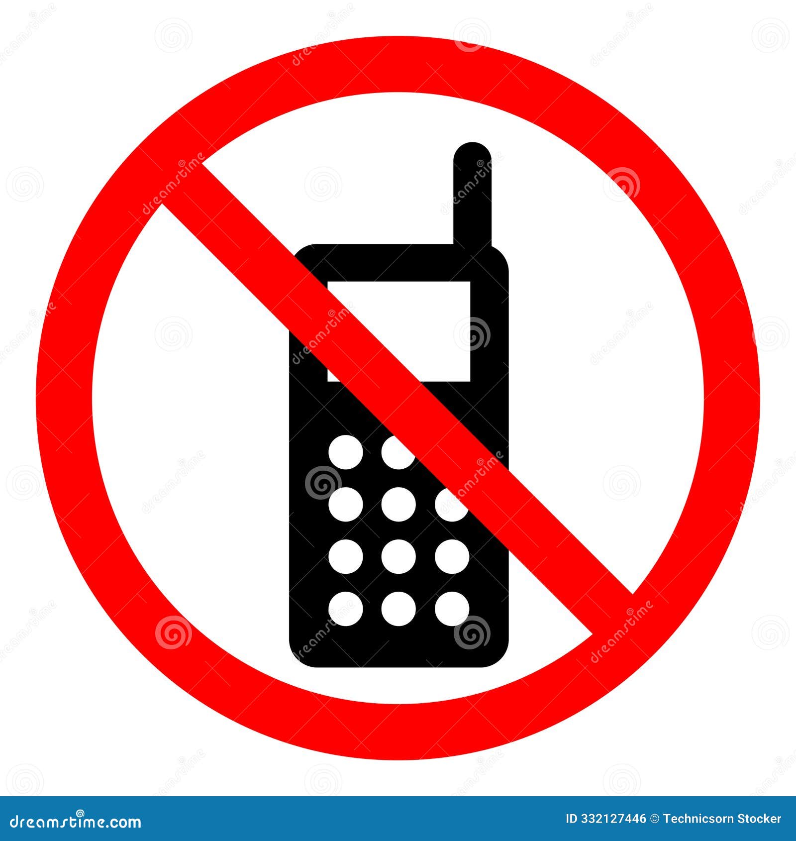 No Cell Phones Symbol Sign, Vector Illustration, Isolate on White ...