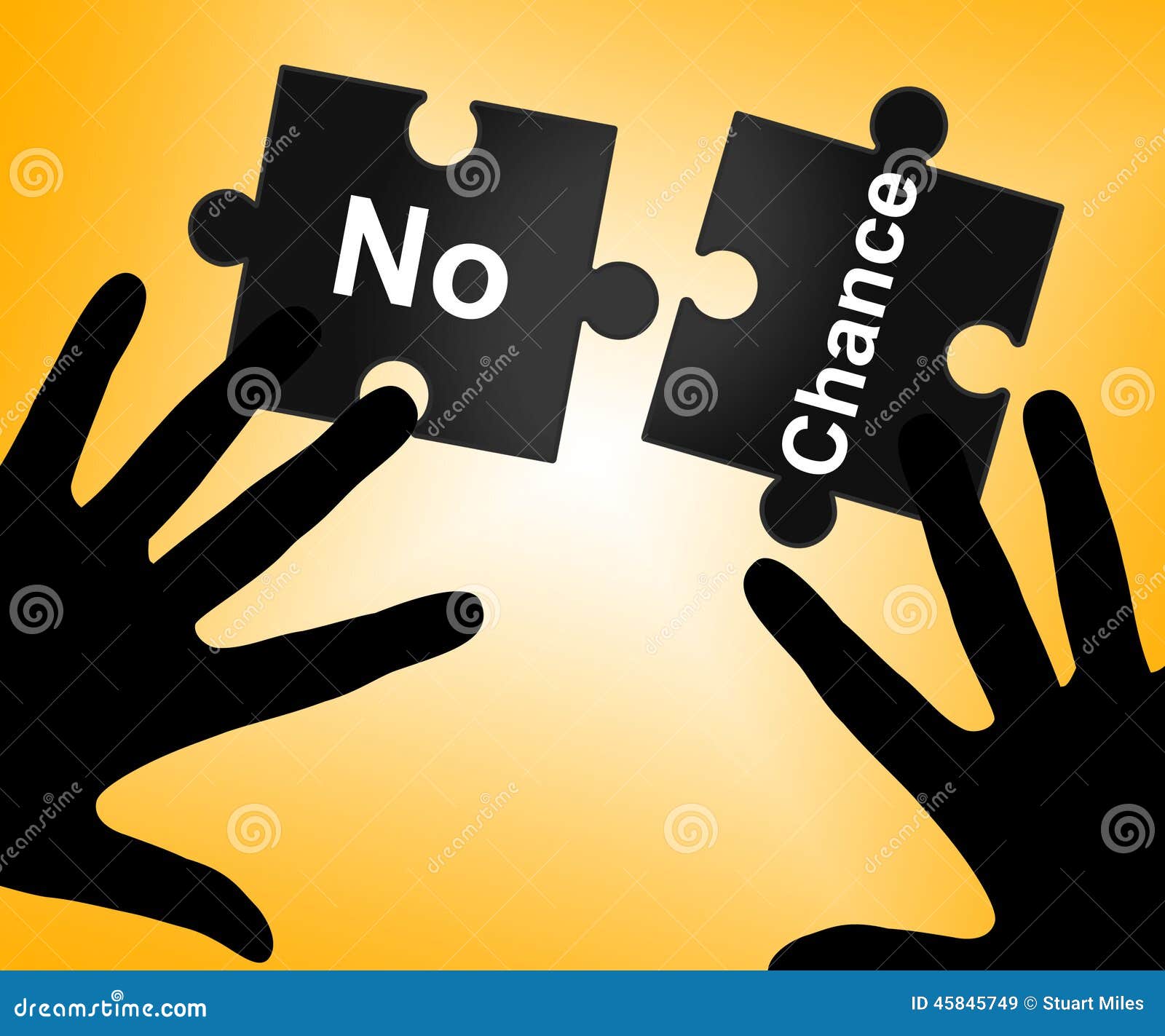 No Chance Represents Not at All and Decline Stock Illustration ...