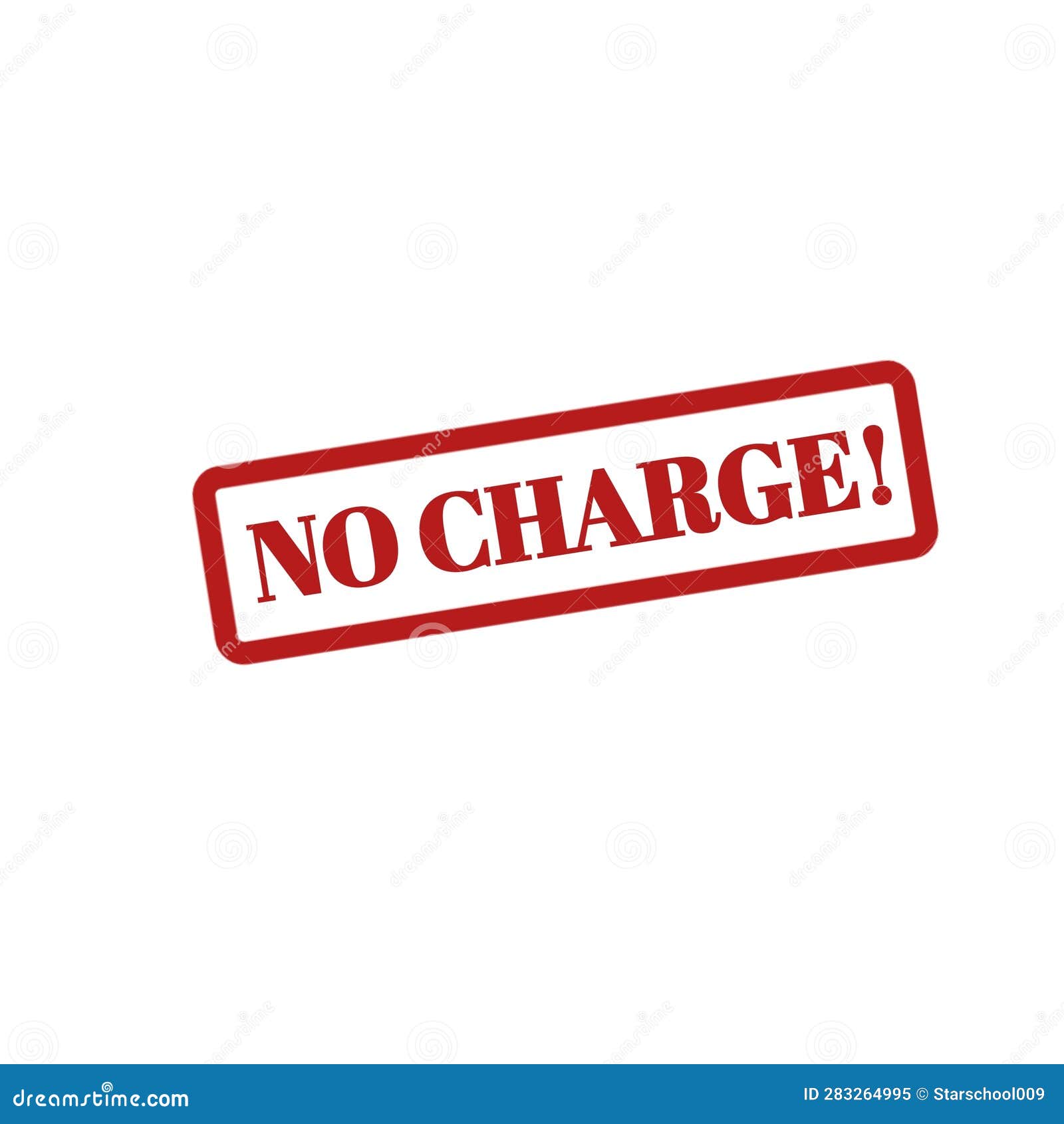 NO CHARGE.STAMP. stock illustration. Illustration of label - 283264995
