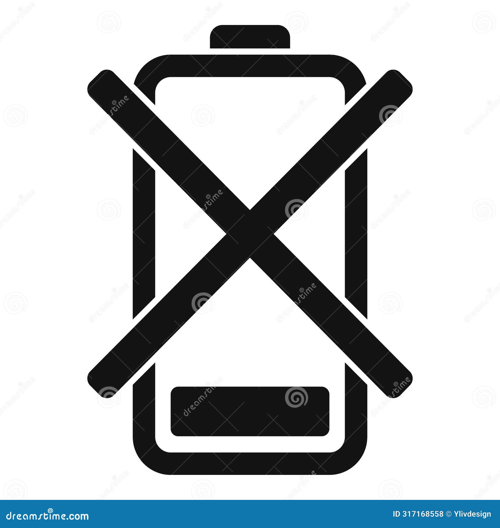 No Charging Battery Icon Simple Vector. Cell Gauge Mobile Stock Vector ...