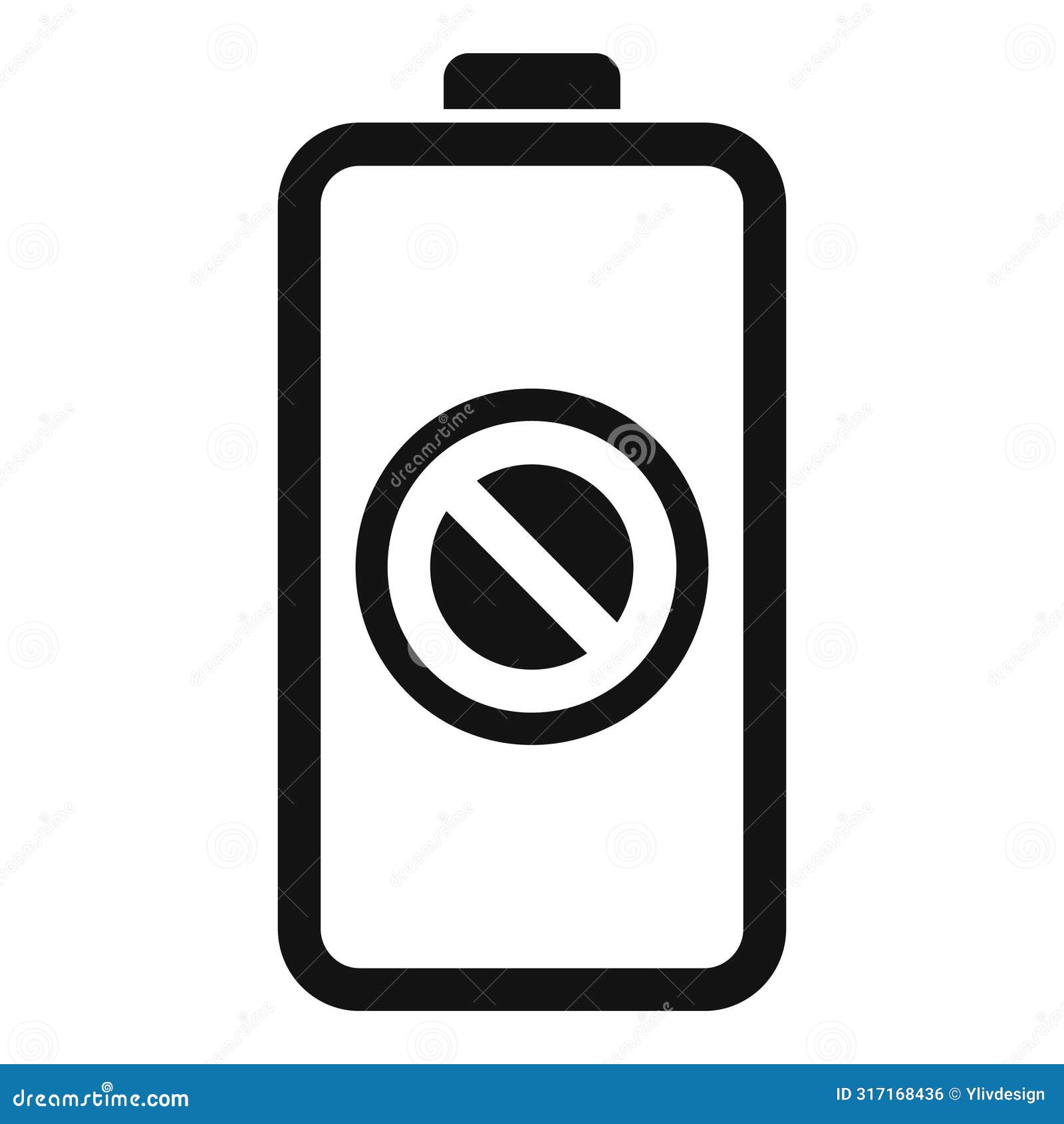 No Charging Battery Icon Simple Vector. Low Power Stock Illustration ...