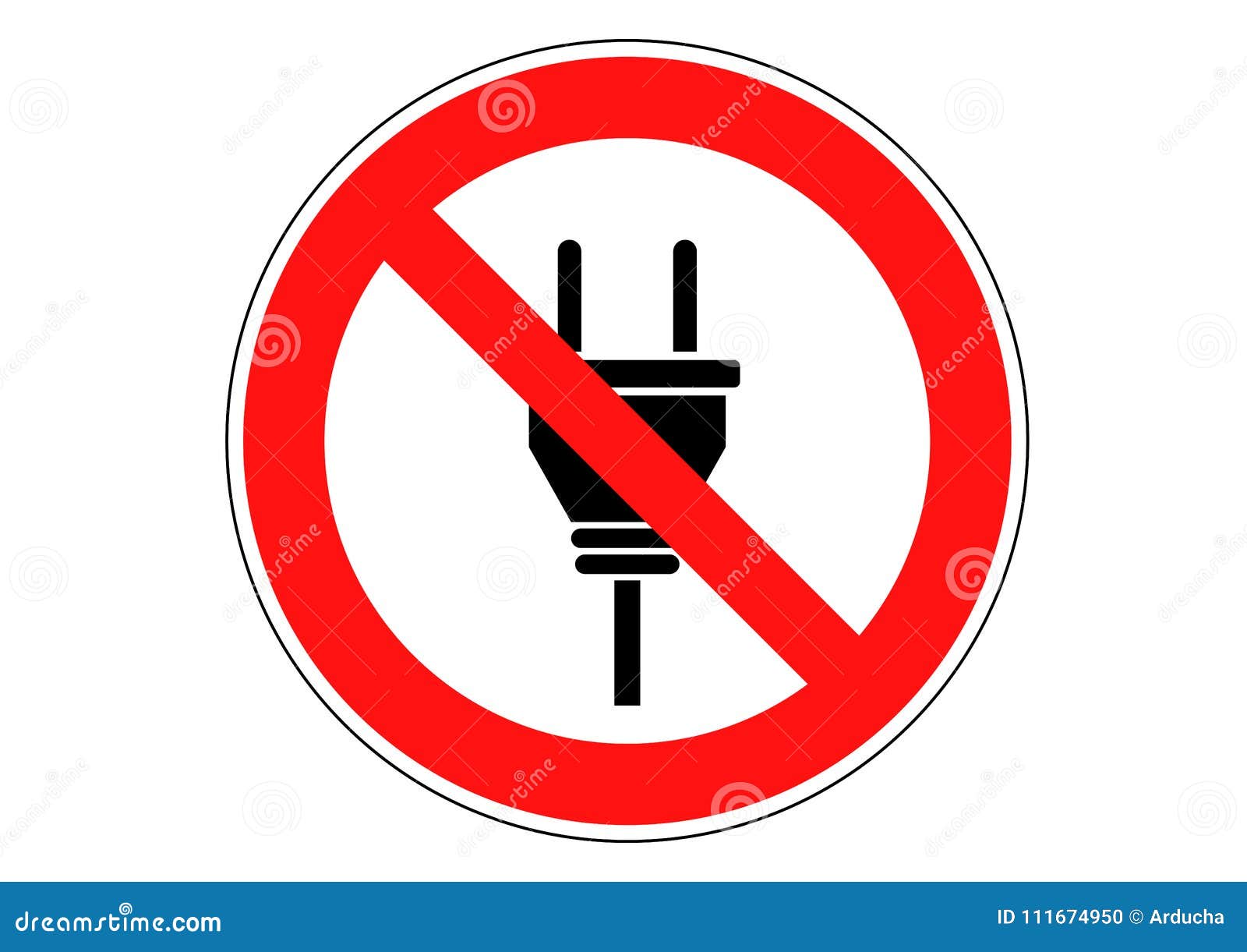 No Charging Sign Symbol Area Stock Vector - Illustration of vector ...