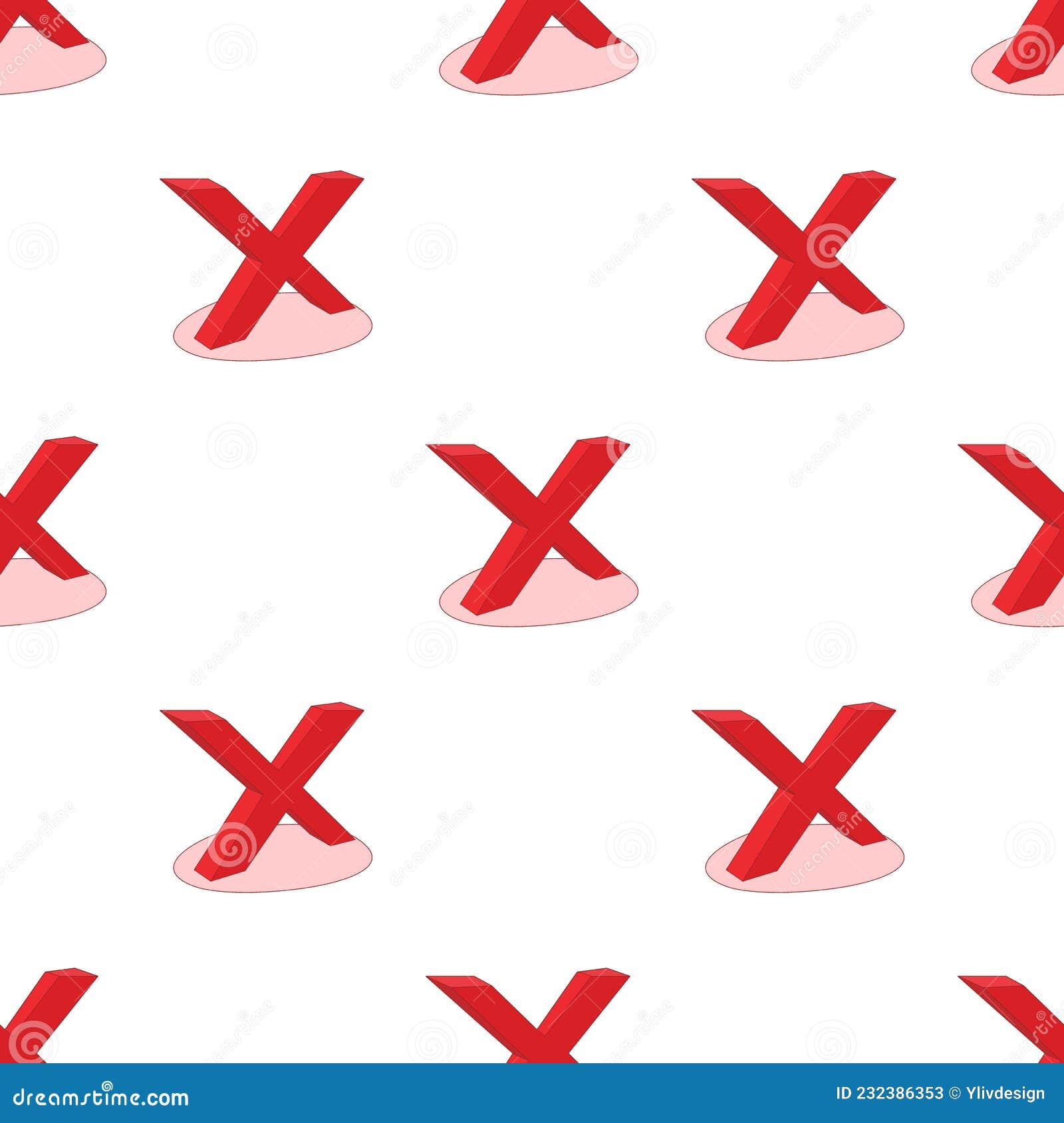 No Check Mark Pattern Seamless Vector Stock Vector - Illustration of ...