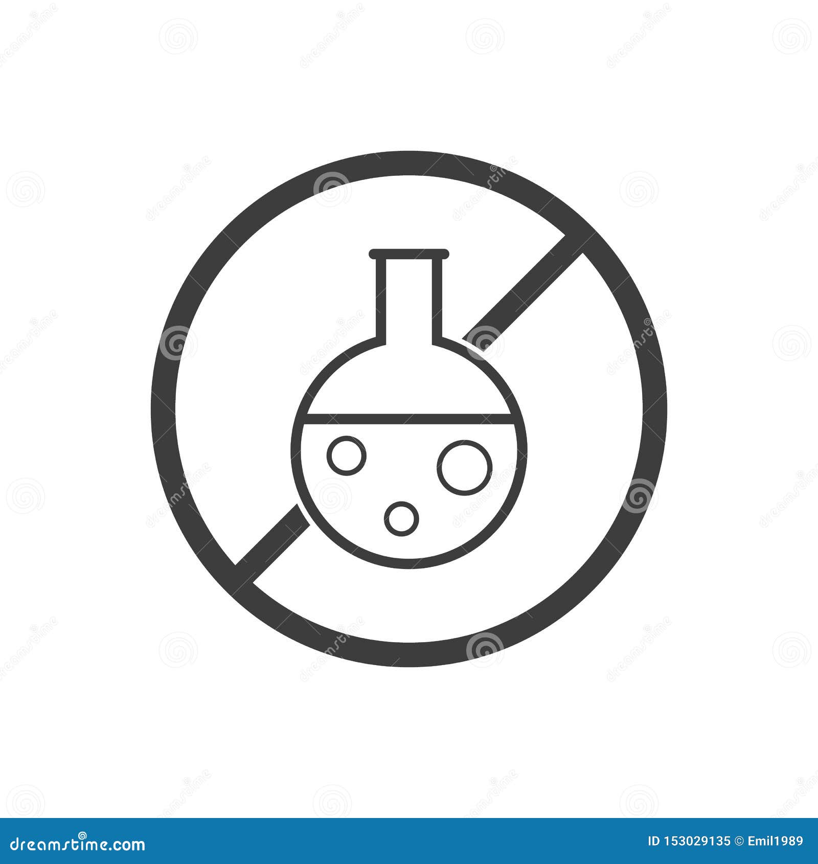 No Chemical Sign Icon. Vector Eps10 Stock Illustration - Illustration ...