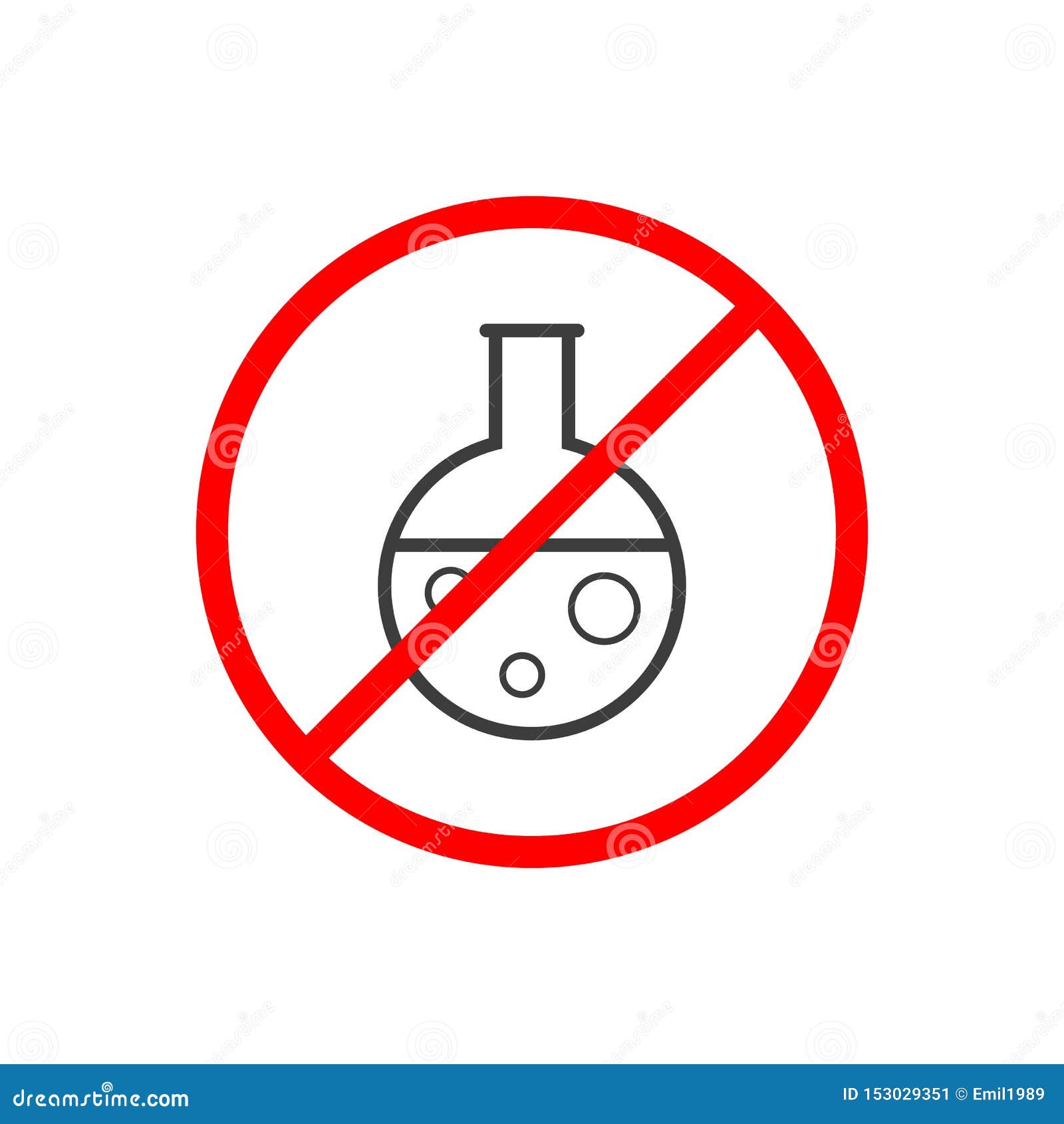 No Chemical Sign Icon. Vector Eps10 Stock Vector - Illustration of icon ...