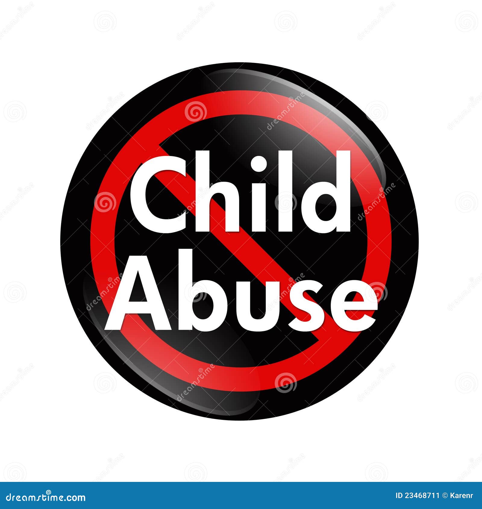 No Child Abuse Button Stock Image - Image: 23468711