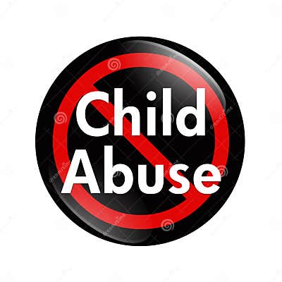 No Child Abuse button stock illustration. Illustration of halt - 23468711