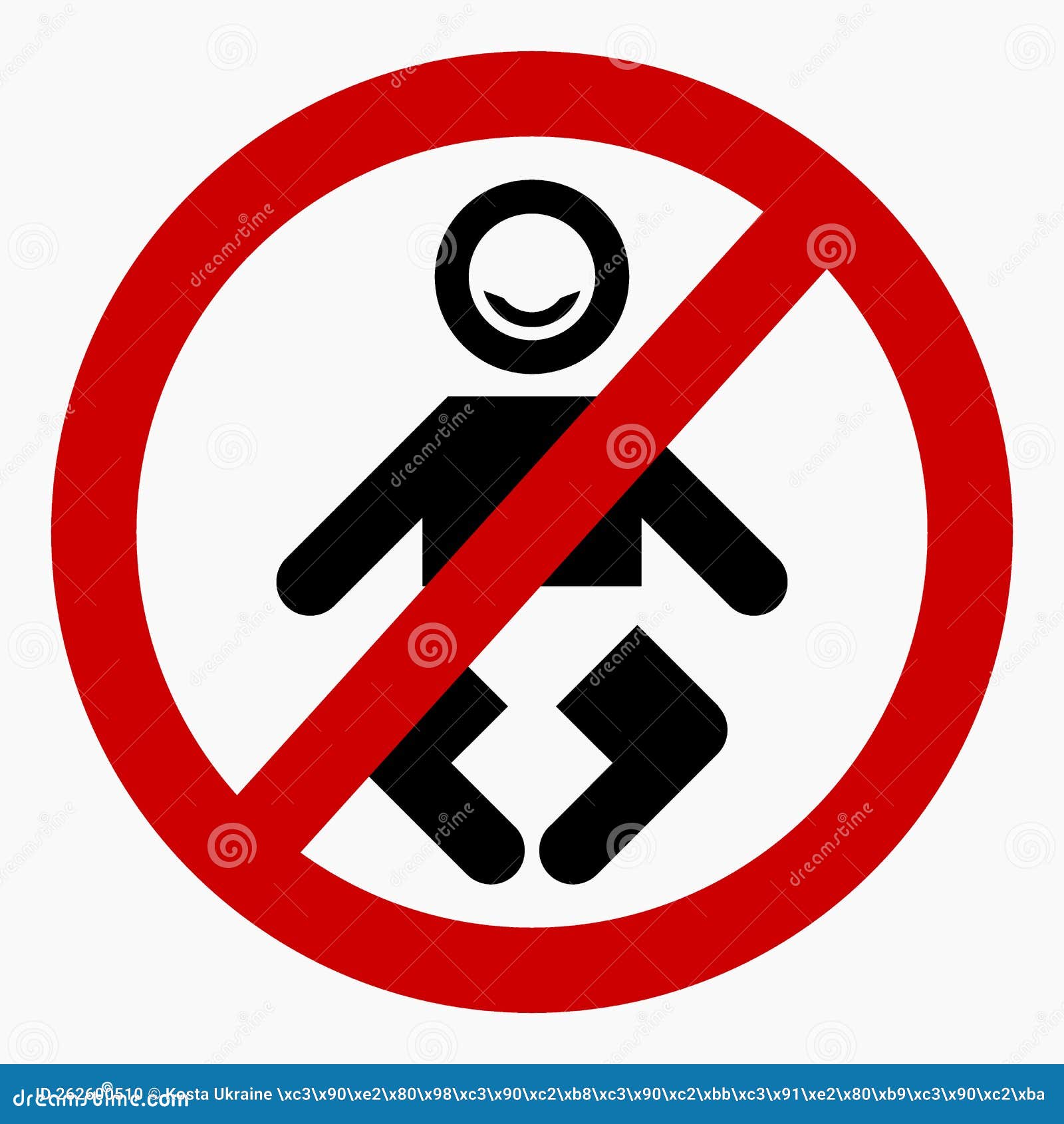 No children icon stock vector. Illustration of forbidden - 262600510