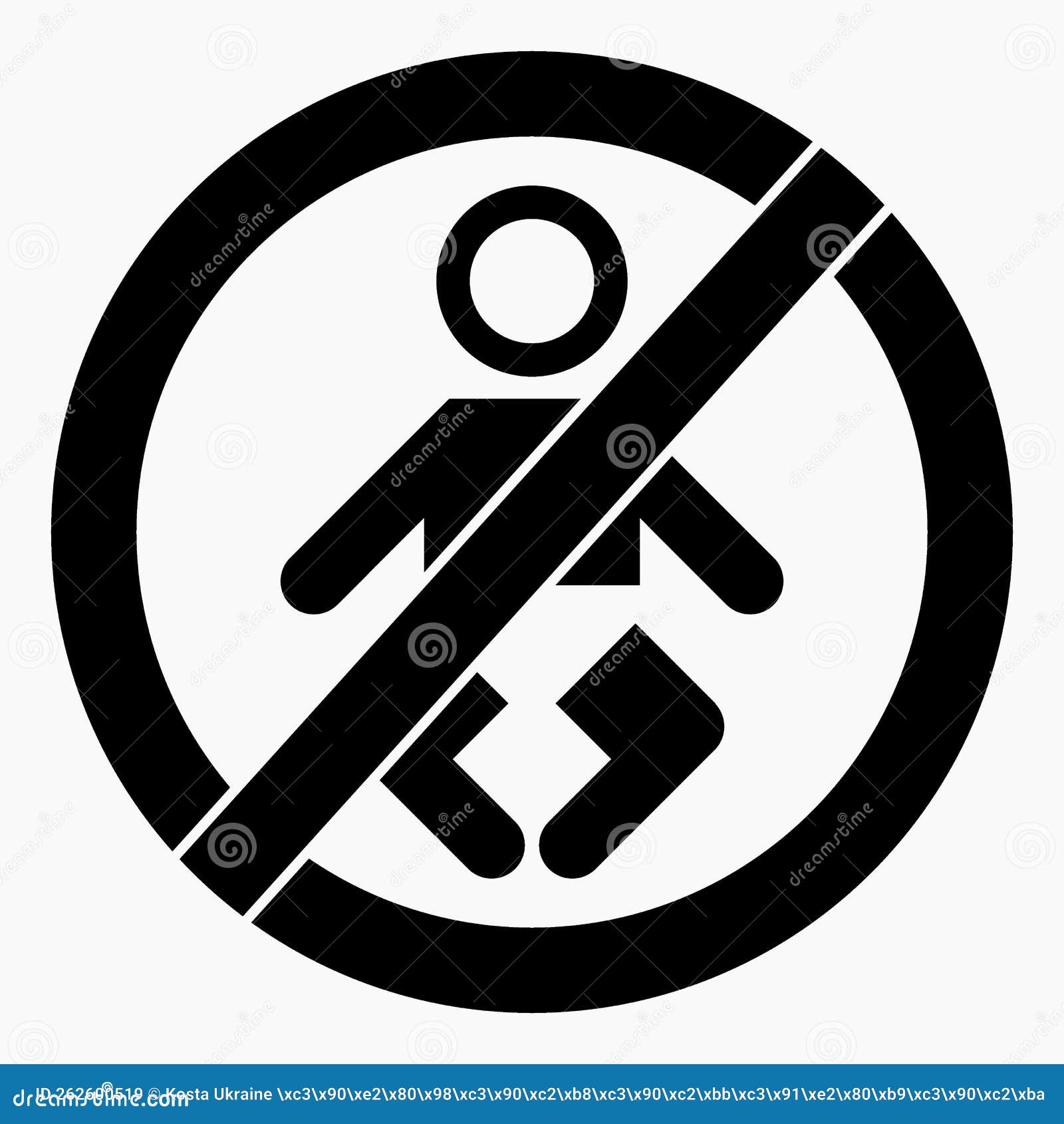 No children icon stock vector. Illustration of prohibited - 262600519