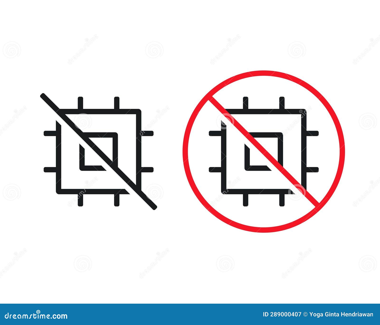 No Chip Processor Icon. Illustration Vector Stock Illustration ...