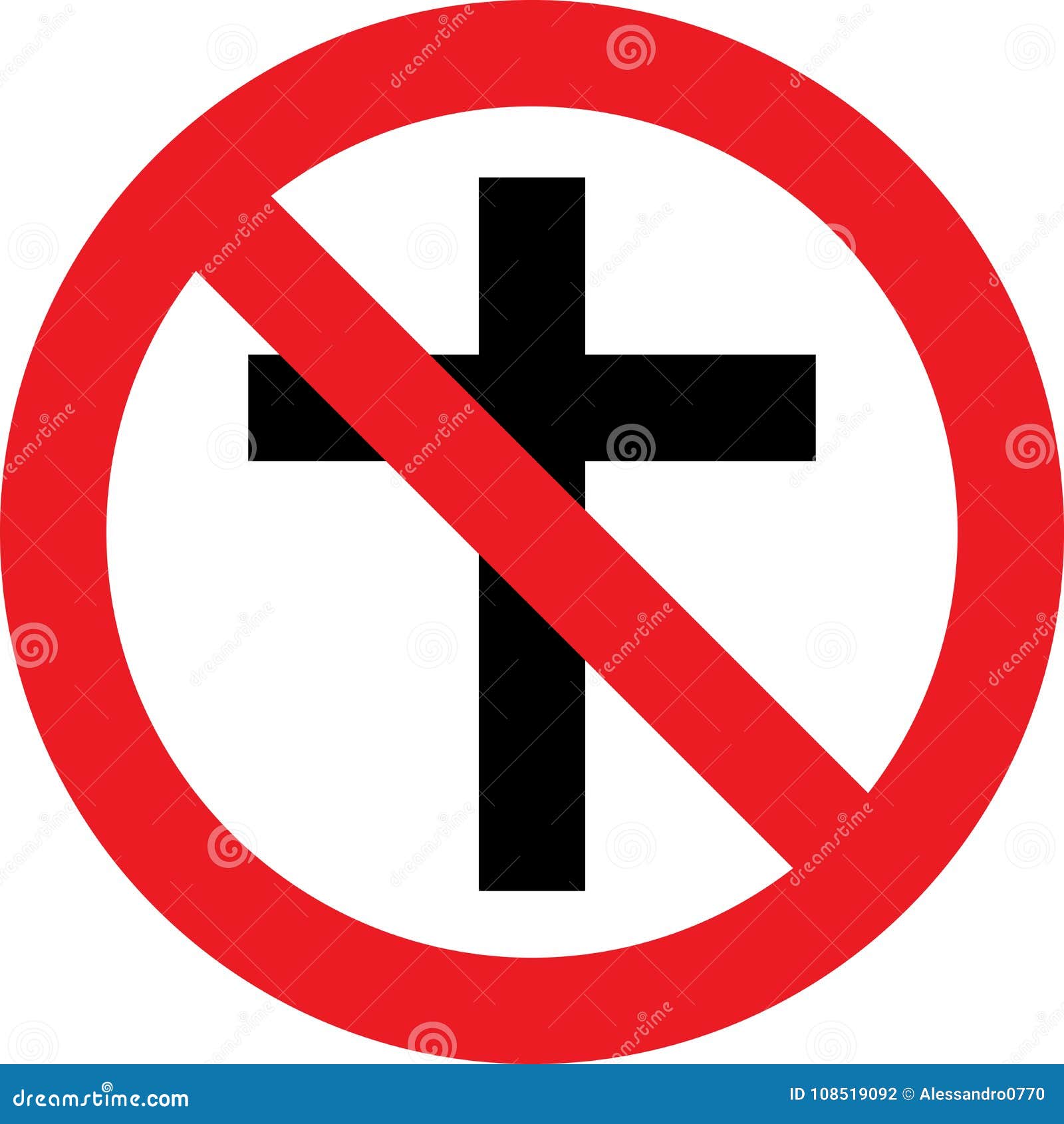 No christian religion sign stock illustration. Illustration of icon ...