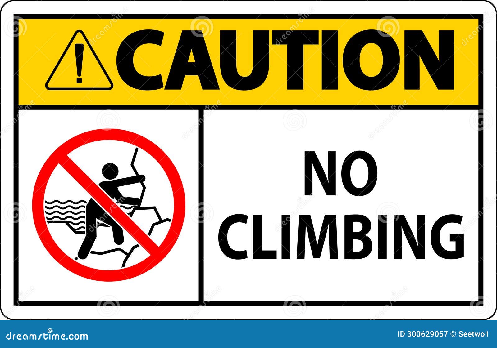 No Climbing Sign Caution - No Climbing Stock Vector - Illustration of ...