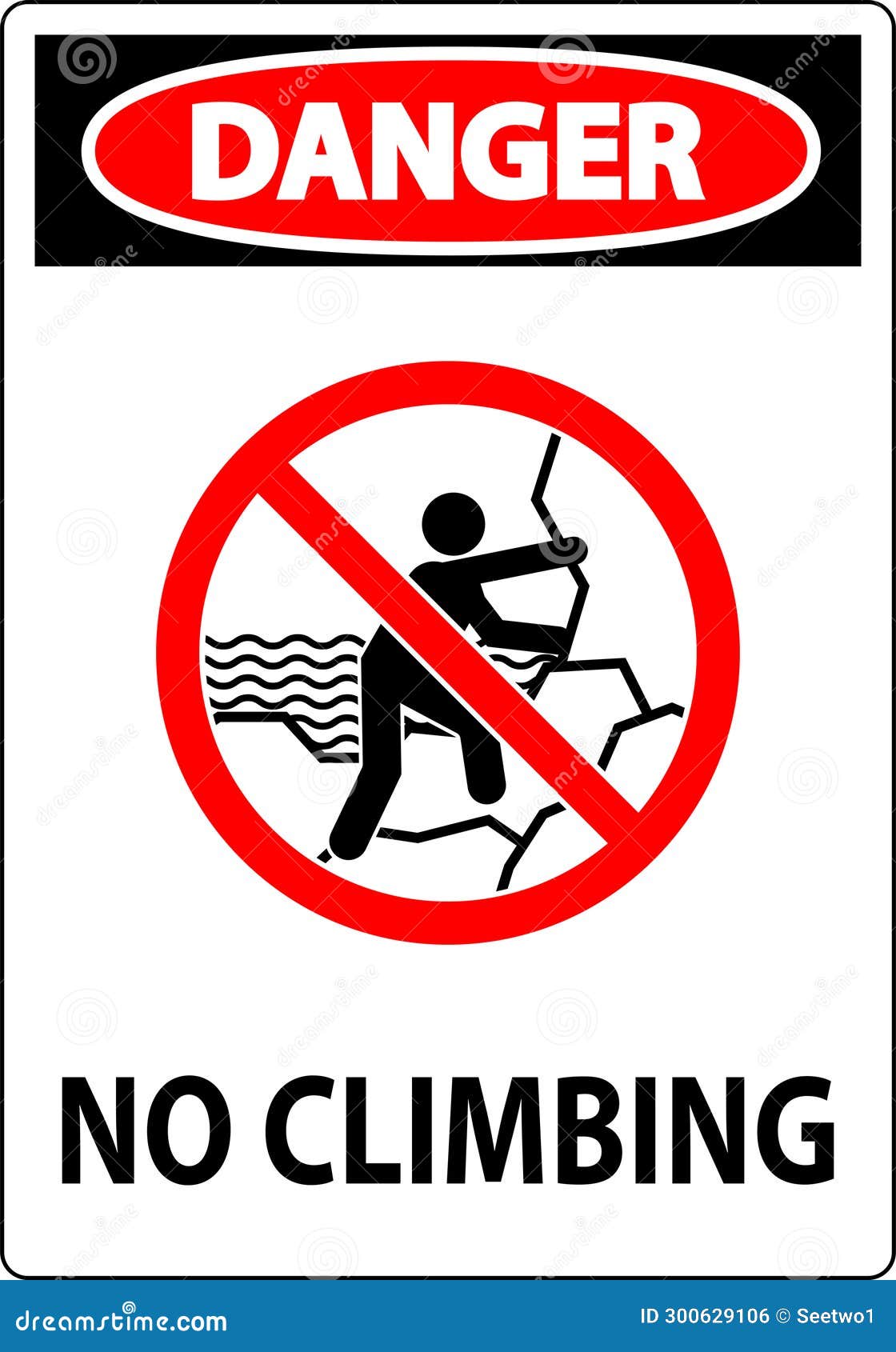 No Climbing Sign Danger - No Climbing Stock Vector - Illustration of ...