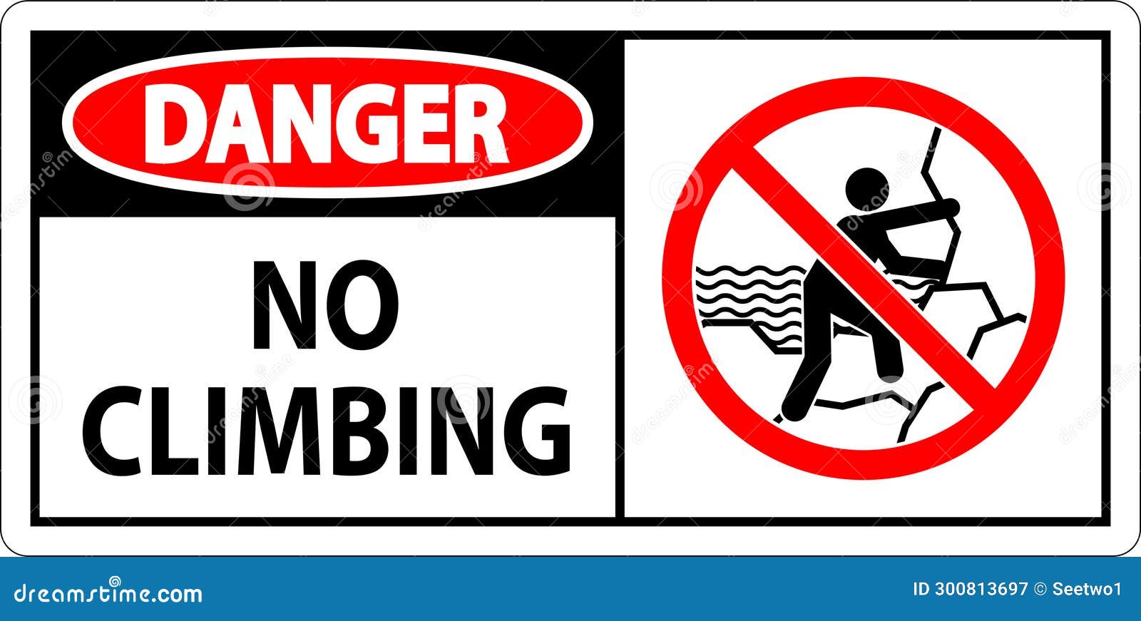 No Climbing Sign Danger - No Climbing Stock Vector - Illustration of ...