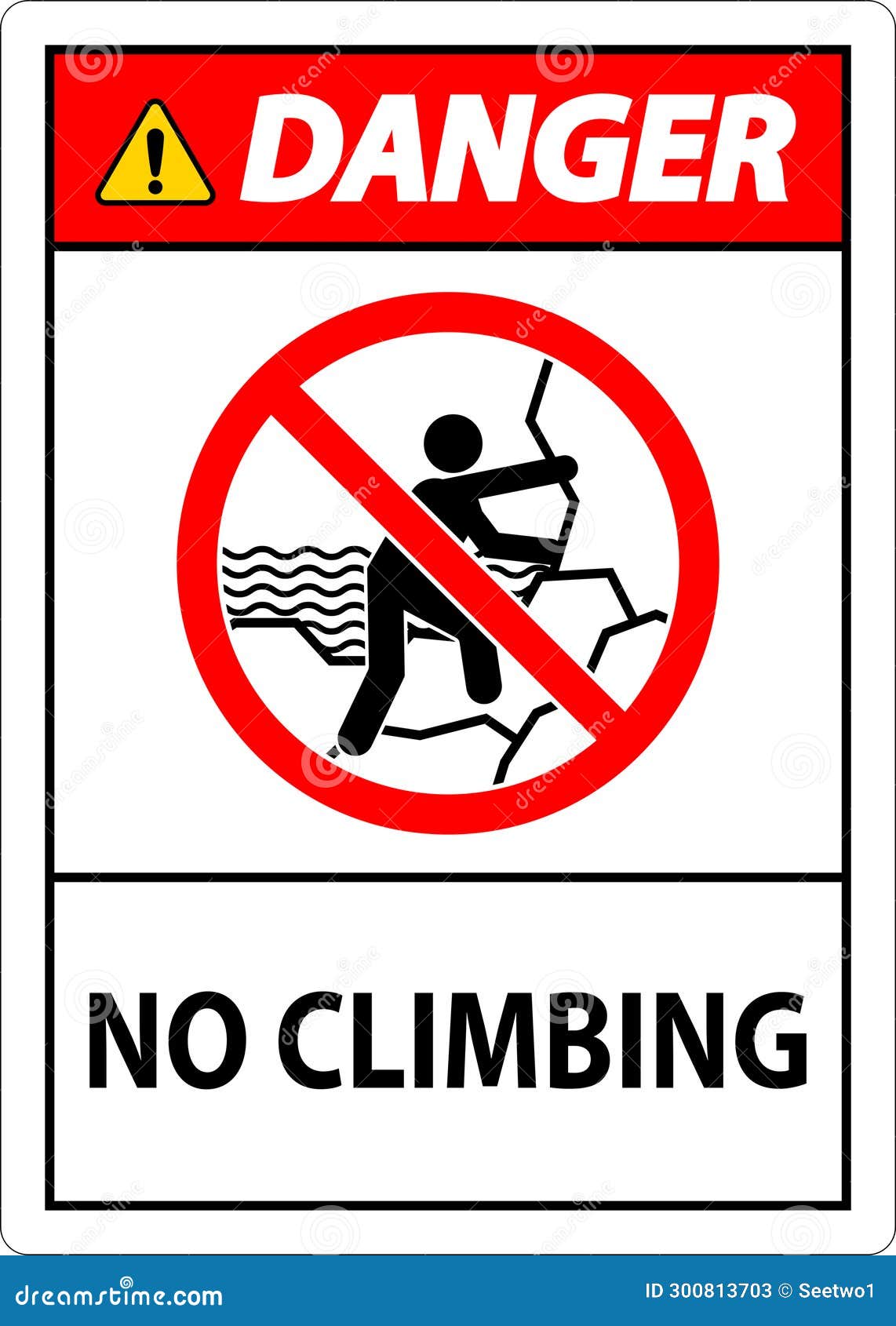 No Climbing Sign Danger - No Climbing Stock Vector - Illustration of ...