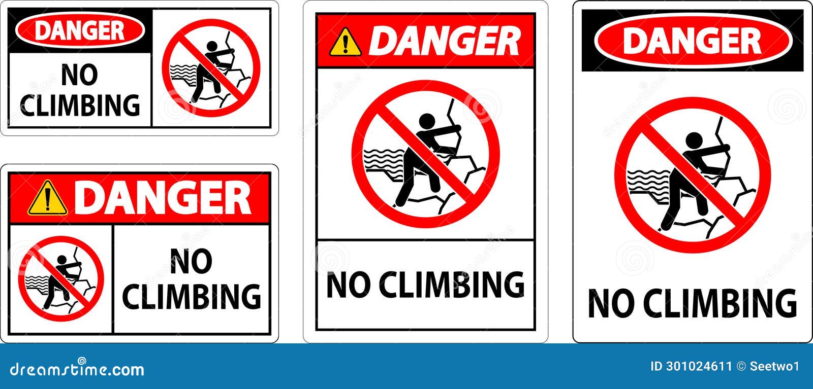 No Climbing Sign Danger - No Climbing Stock Vector - Illustration of ...