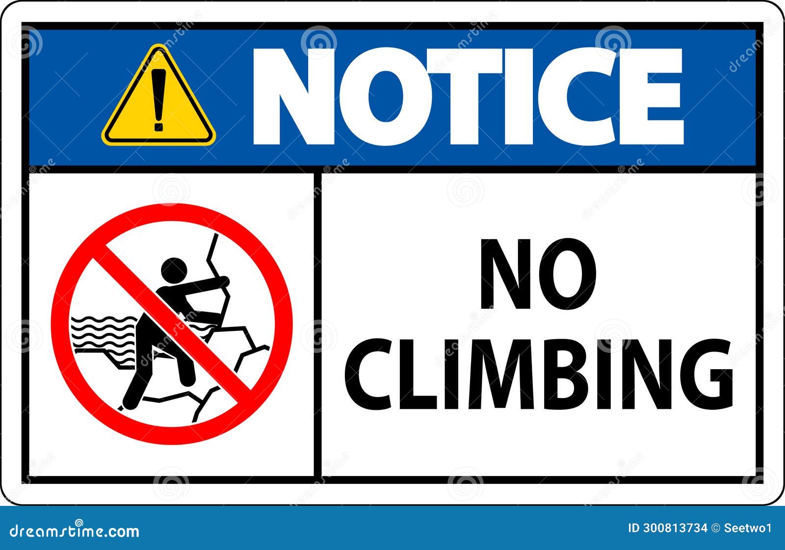 No Climbing Sign Notice - No Climbing Stock Vector - Illustration of ...