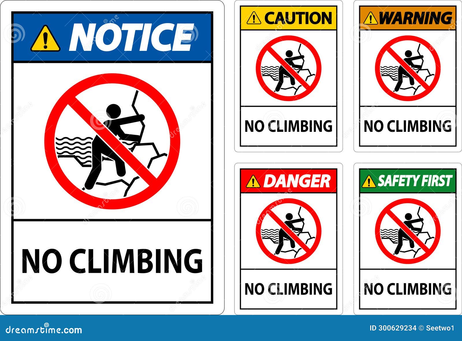 No Climbing Sign Warning - No Climbing Stock Vector - Illustration of ...