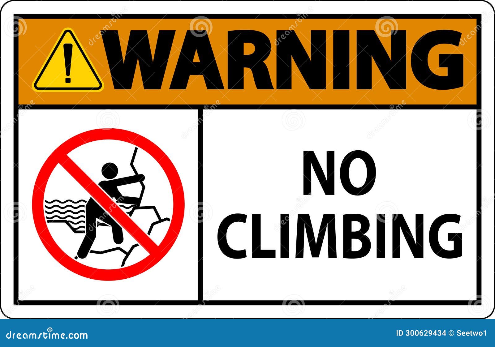 No Climbing Sign Warning - No Climbing Stock Vector - Illustration of ...