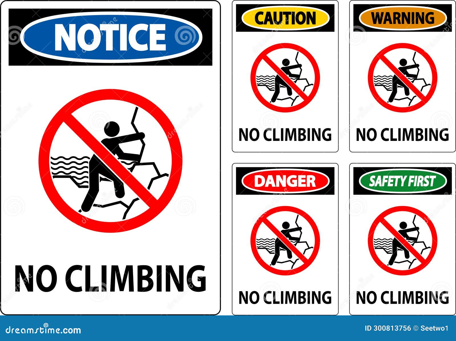 No Climbing Sign Warning - No Climbing Stock Vector - Illustration of ...