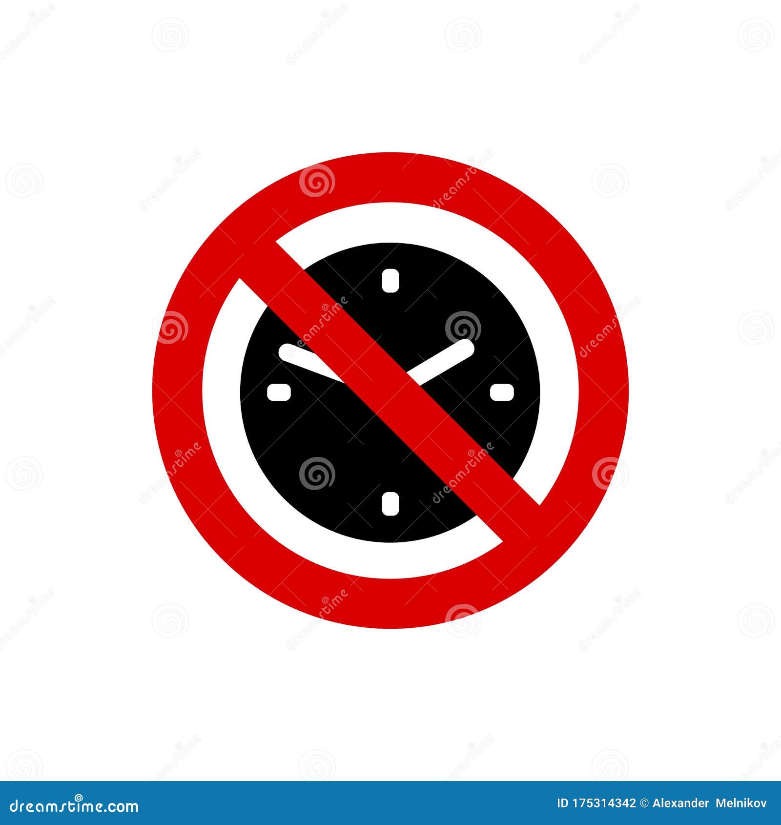 No Clock Vector Icon. Vector Illustration Eps 10 Stock Illustration ...