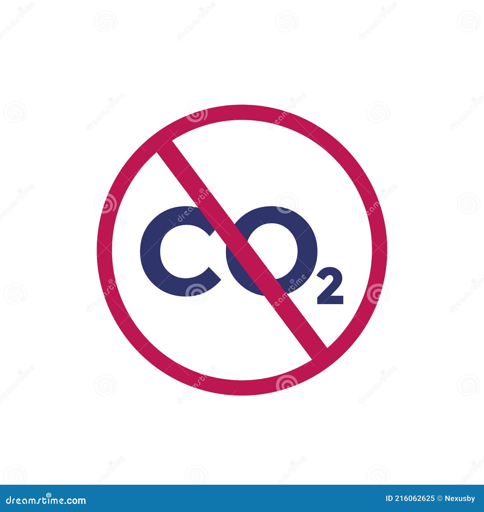 No Co2, Stop Carbon Emissions Sign, Vector Stock Vector - Illustration ...