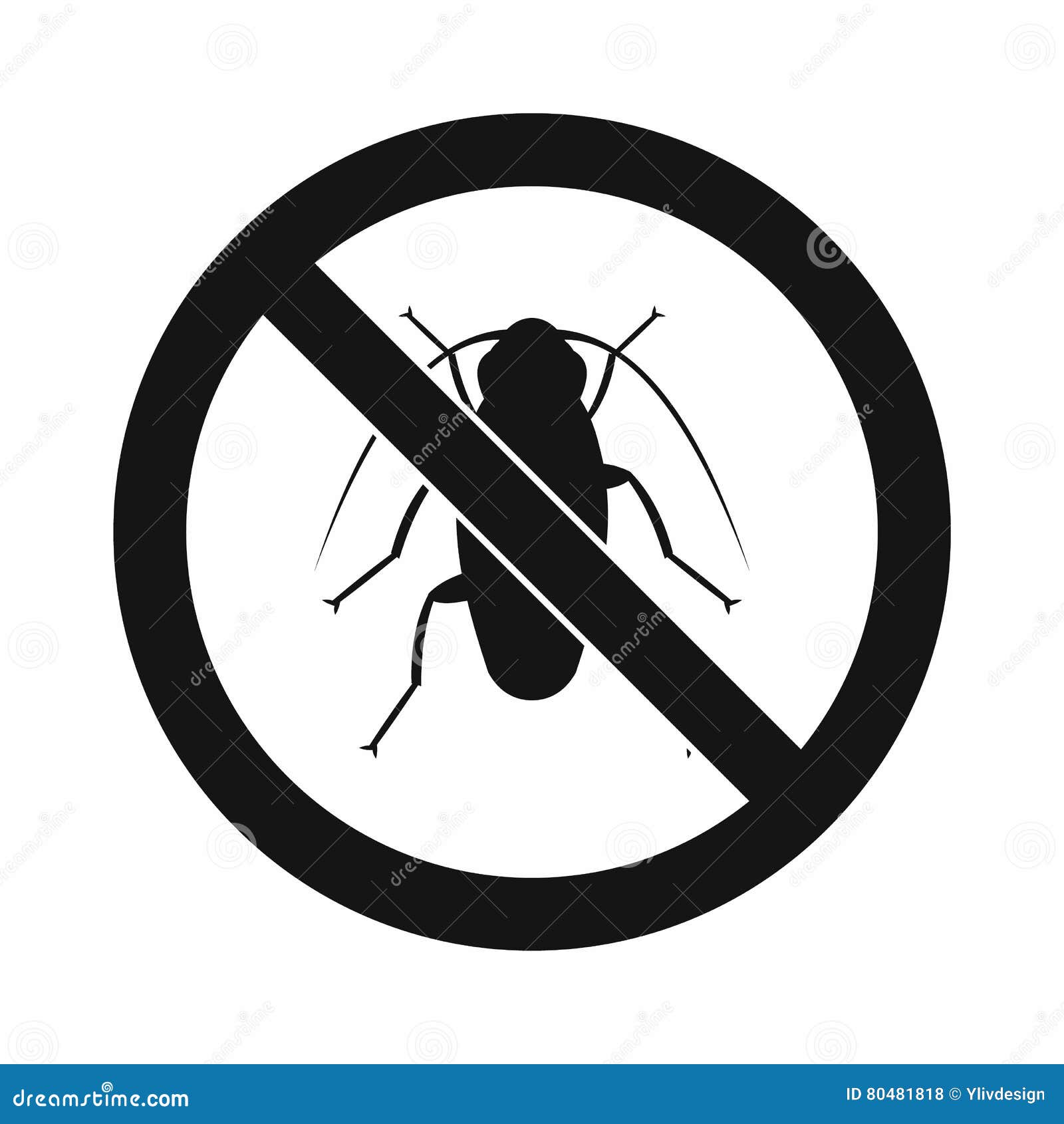 No Cockroach Sign Icon, Simple Style Stock Vector - Illustration of ...