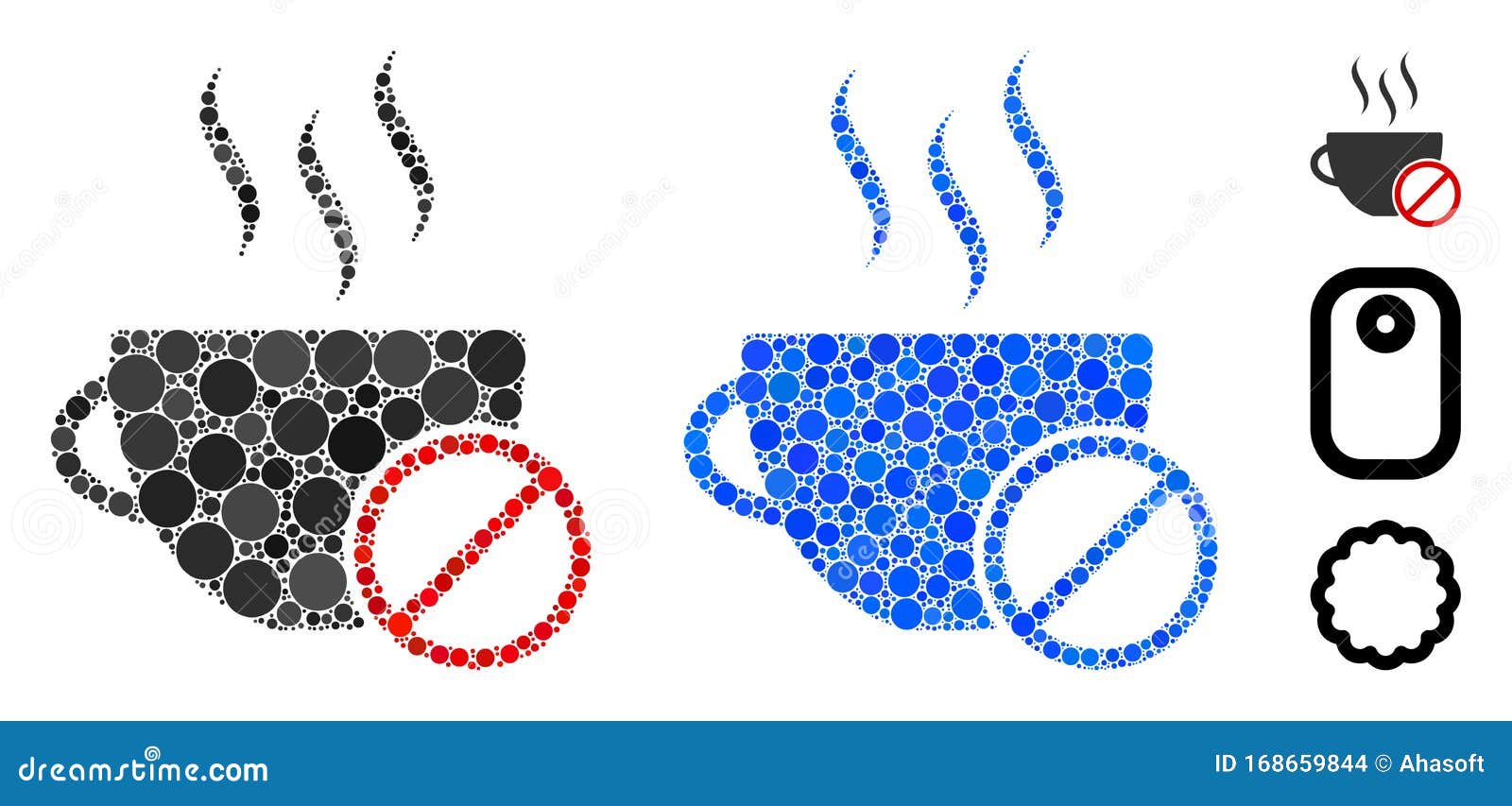 No Coffee Composition Icon of Circles Stock Vector - Illustration of ...